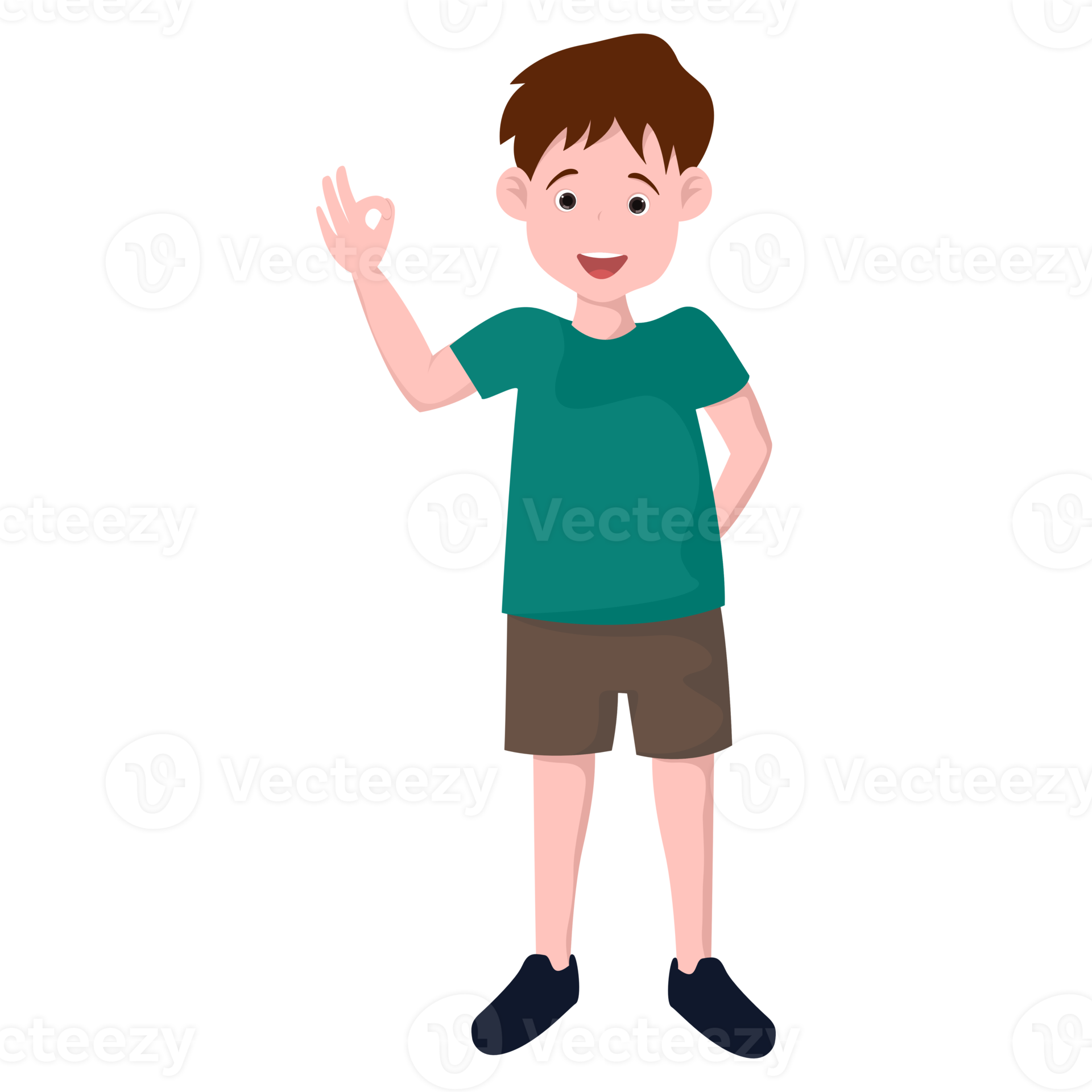 Kid boy isolated on background. 21458401 PNG