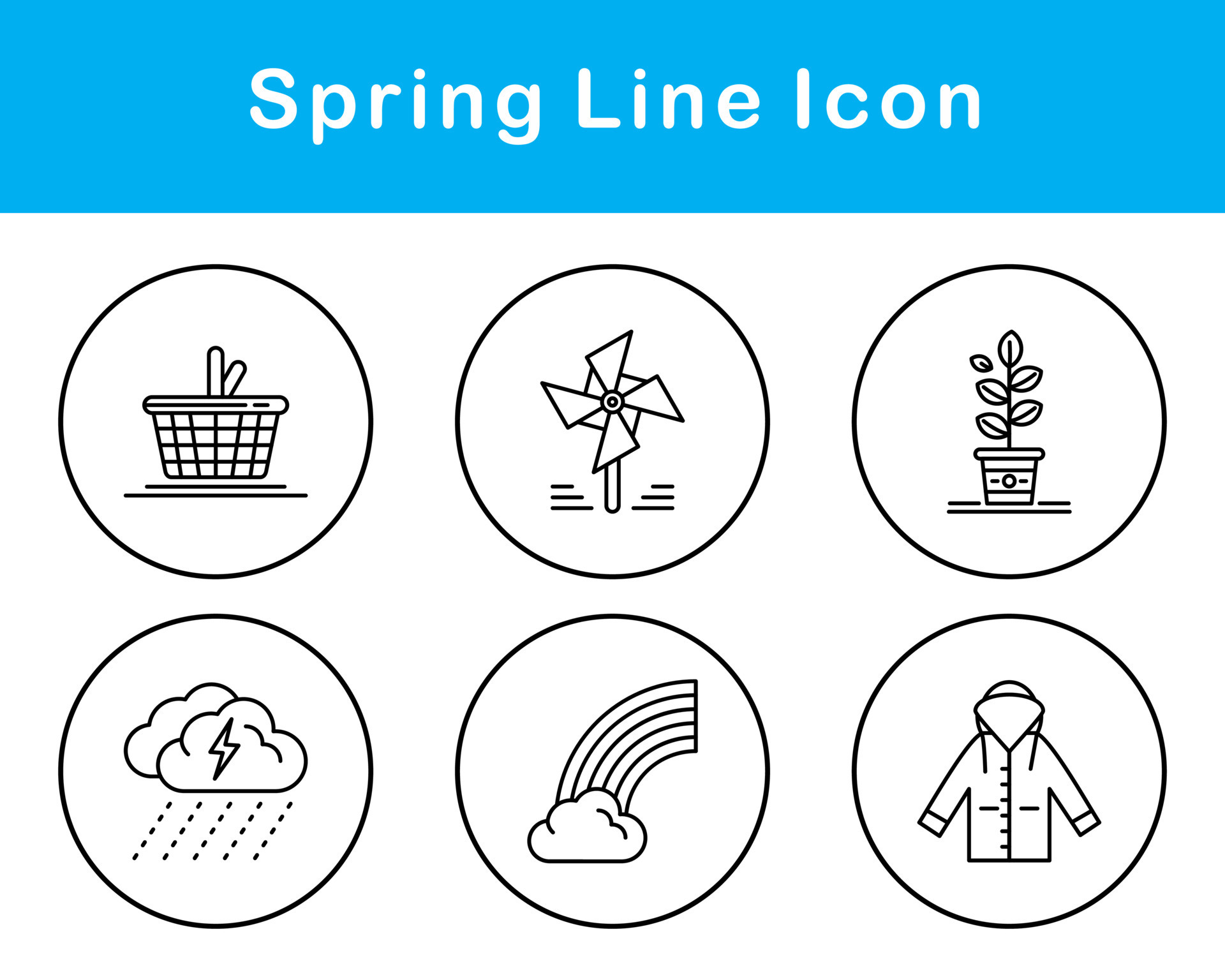 Spring Vector Icon Set 21458503 Vector Art at Vecteezy