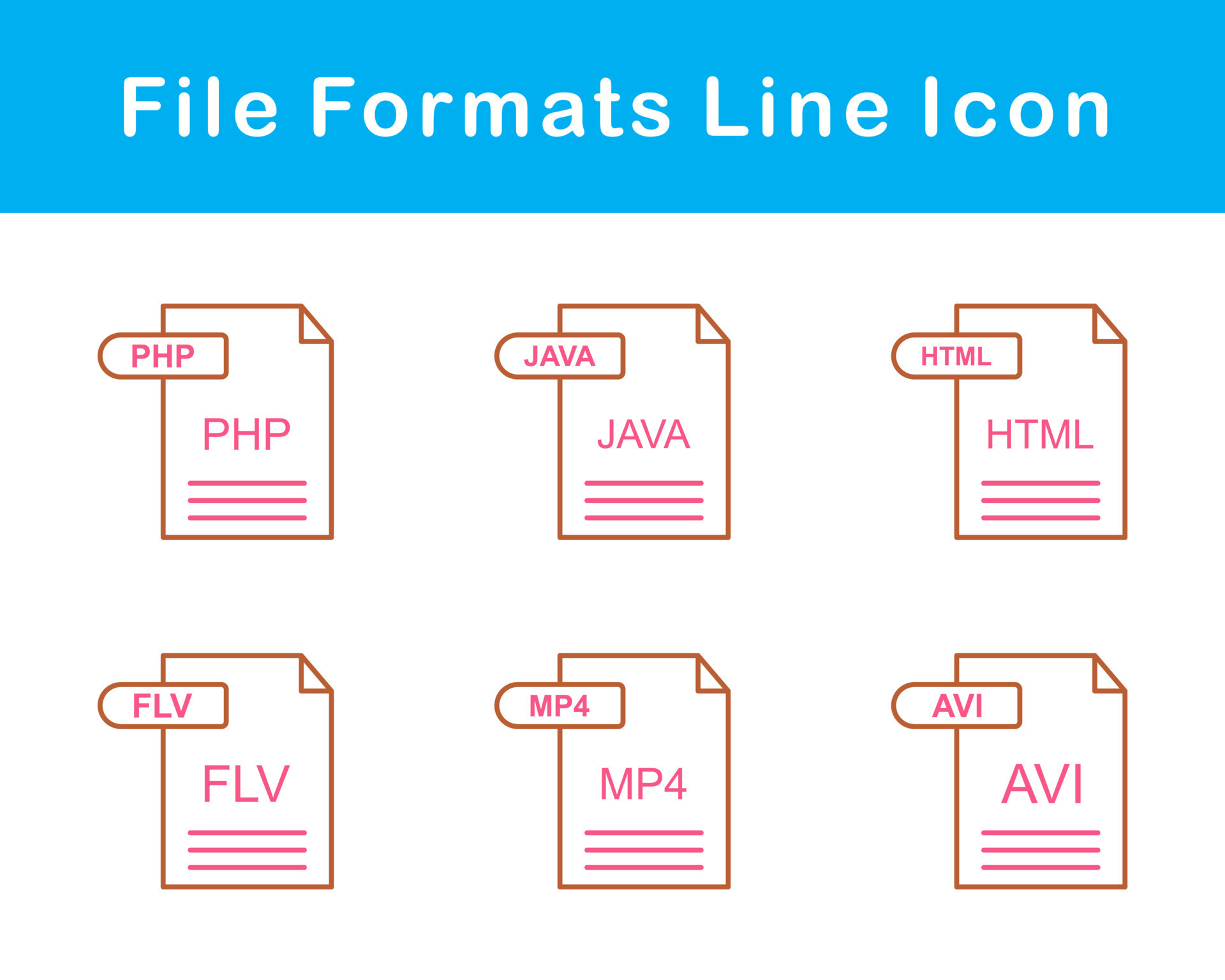 File Formats Vector Icon Set 21458638 Vector Art at Vecteezy