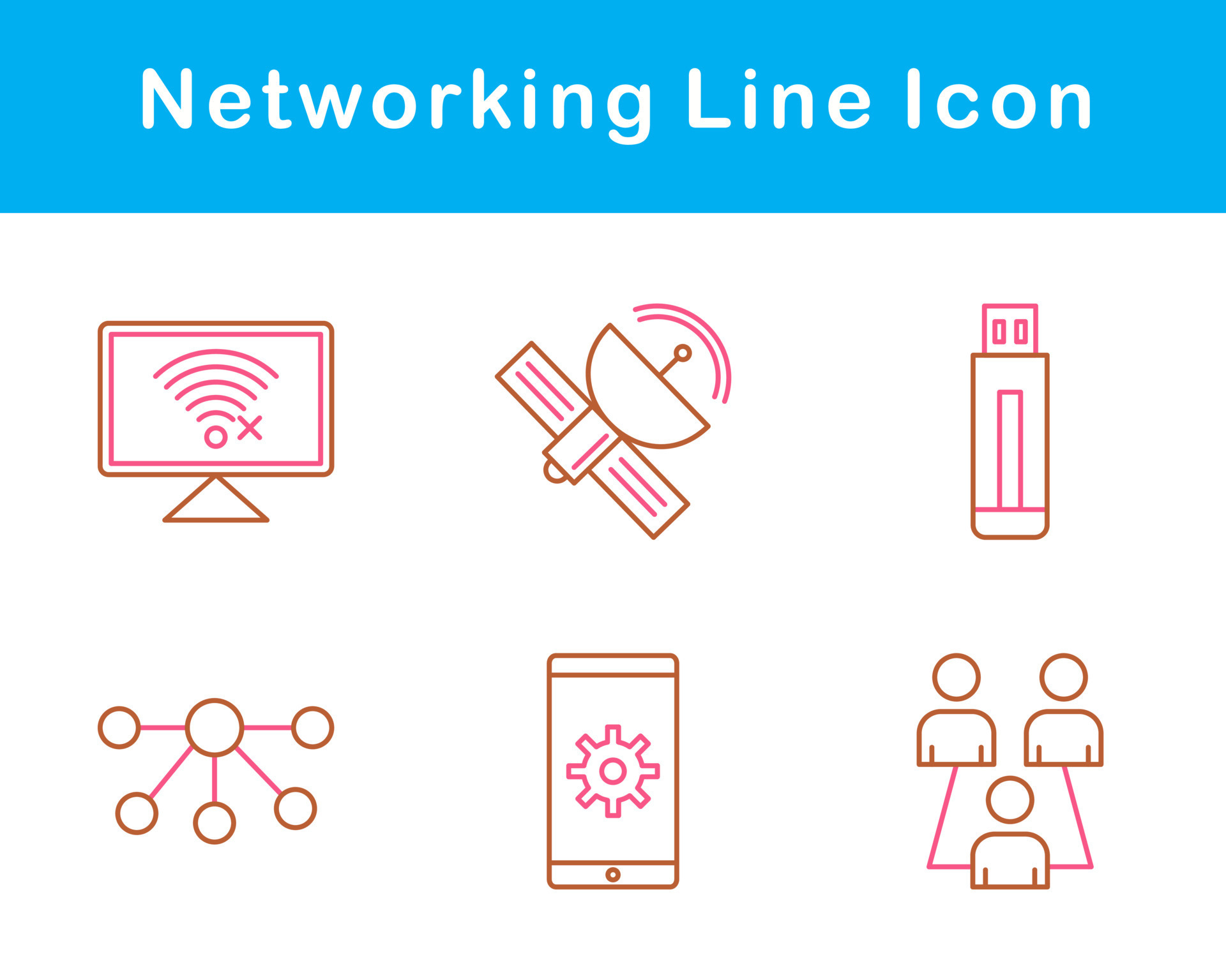 Networking Vector Icon Set 21458654 Vector Art at Vecteezy