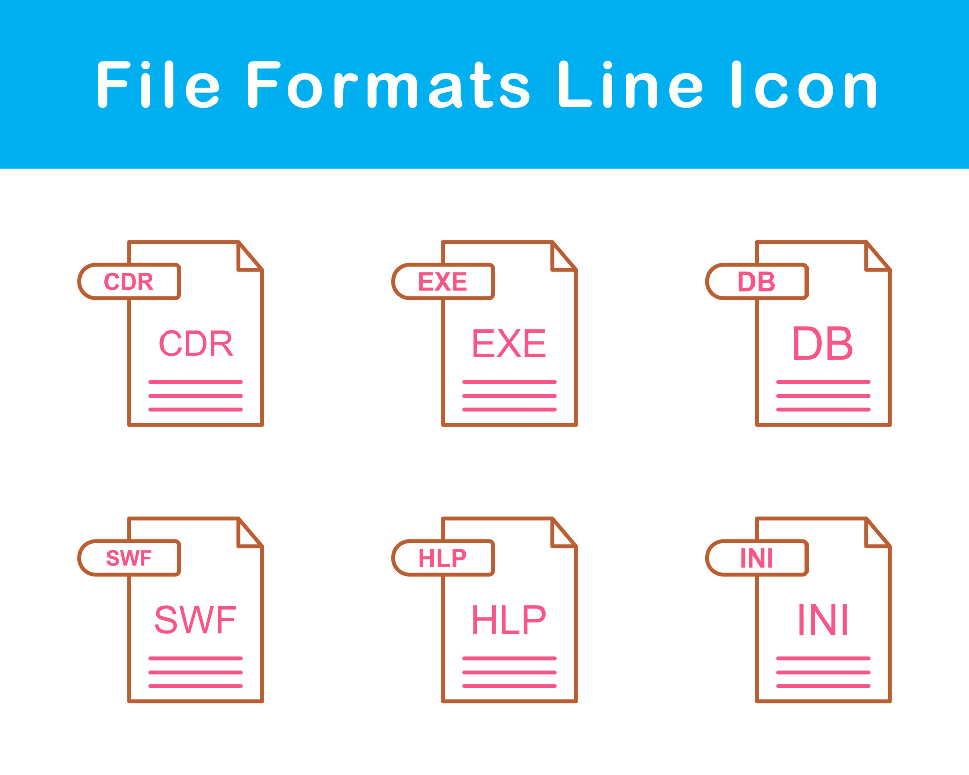 File Formats Vector Icon Set 21458713 Vector Art at Vecteezy