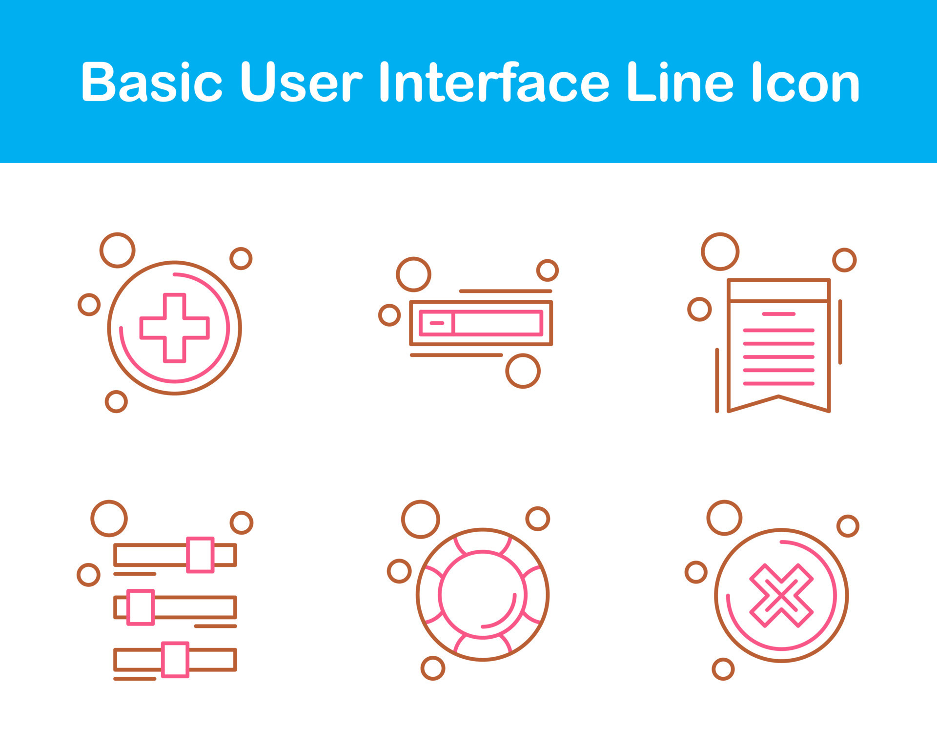 Basic User Interface Vector Icon Set 21458773 Vector Art At Vecteezy