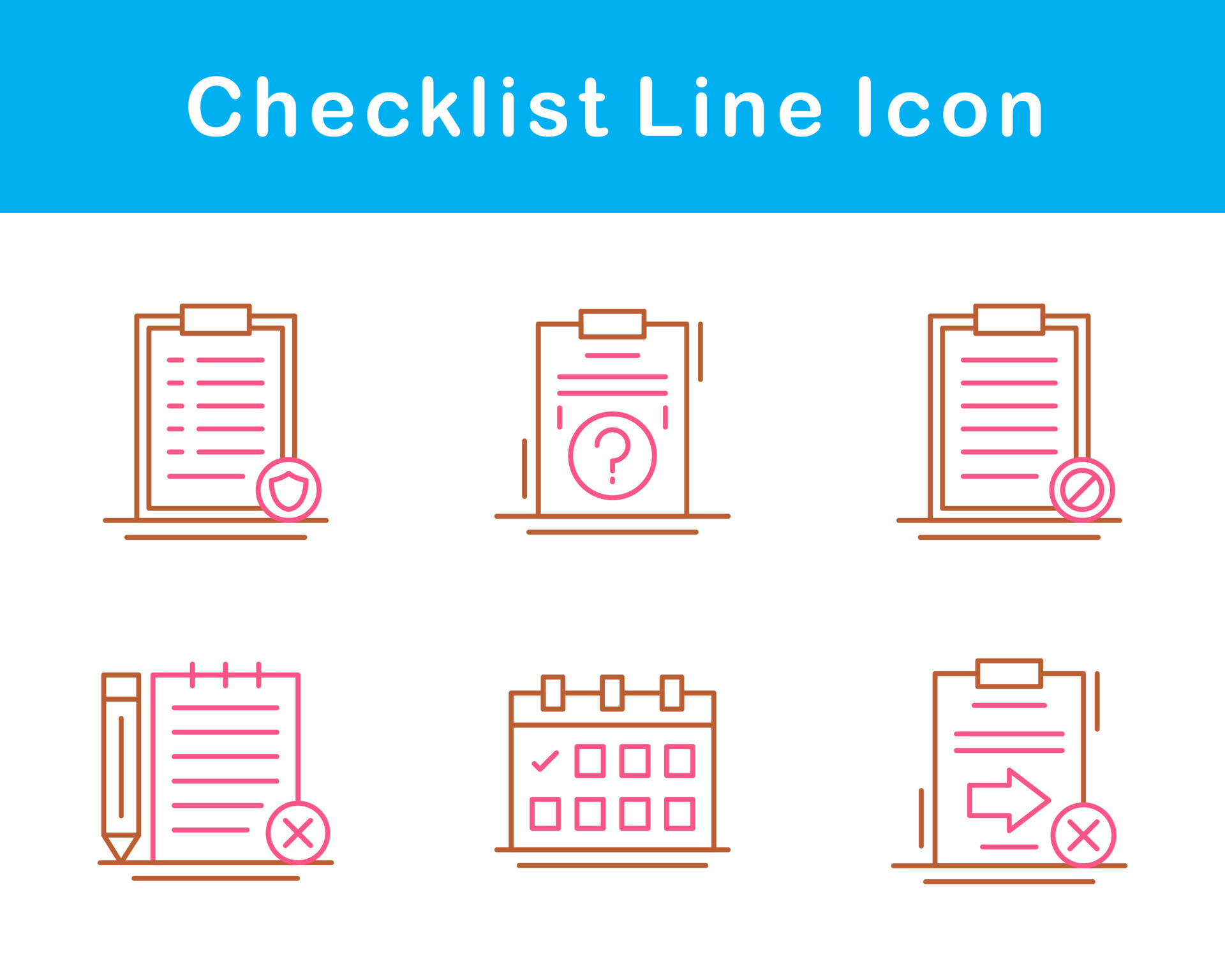 Checklist Vector Icon Set 21458841 Vector Art at Vecteezy