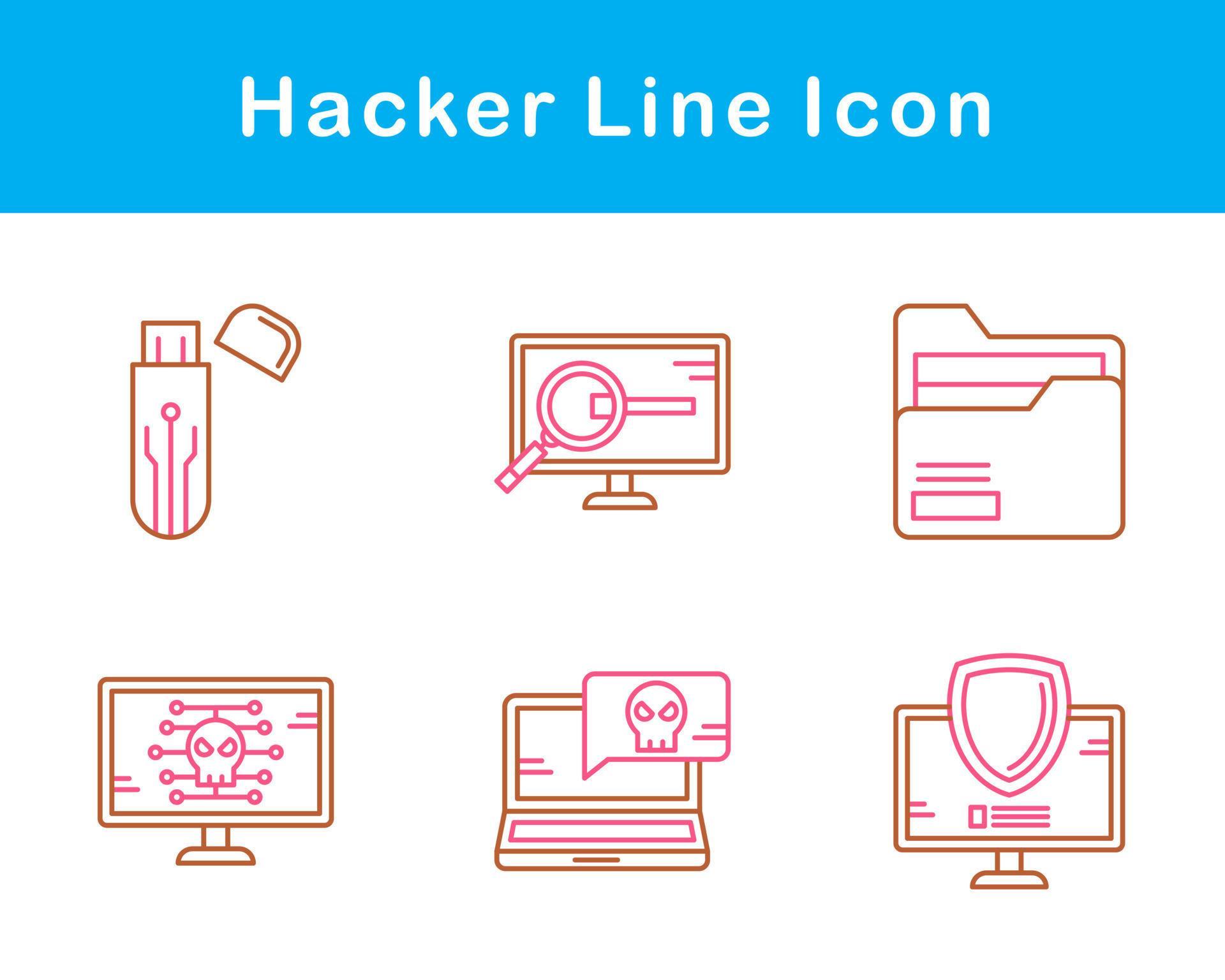 Hacker Vector Icon Set 21458888 Vector Art at Vecteezy