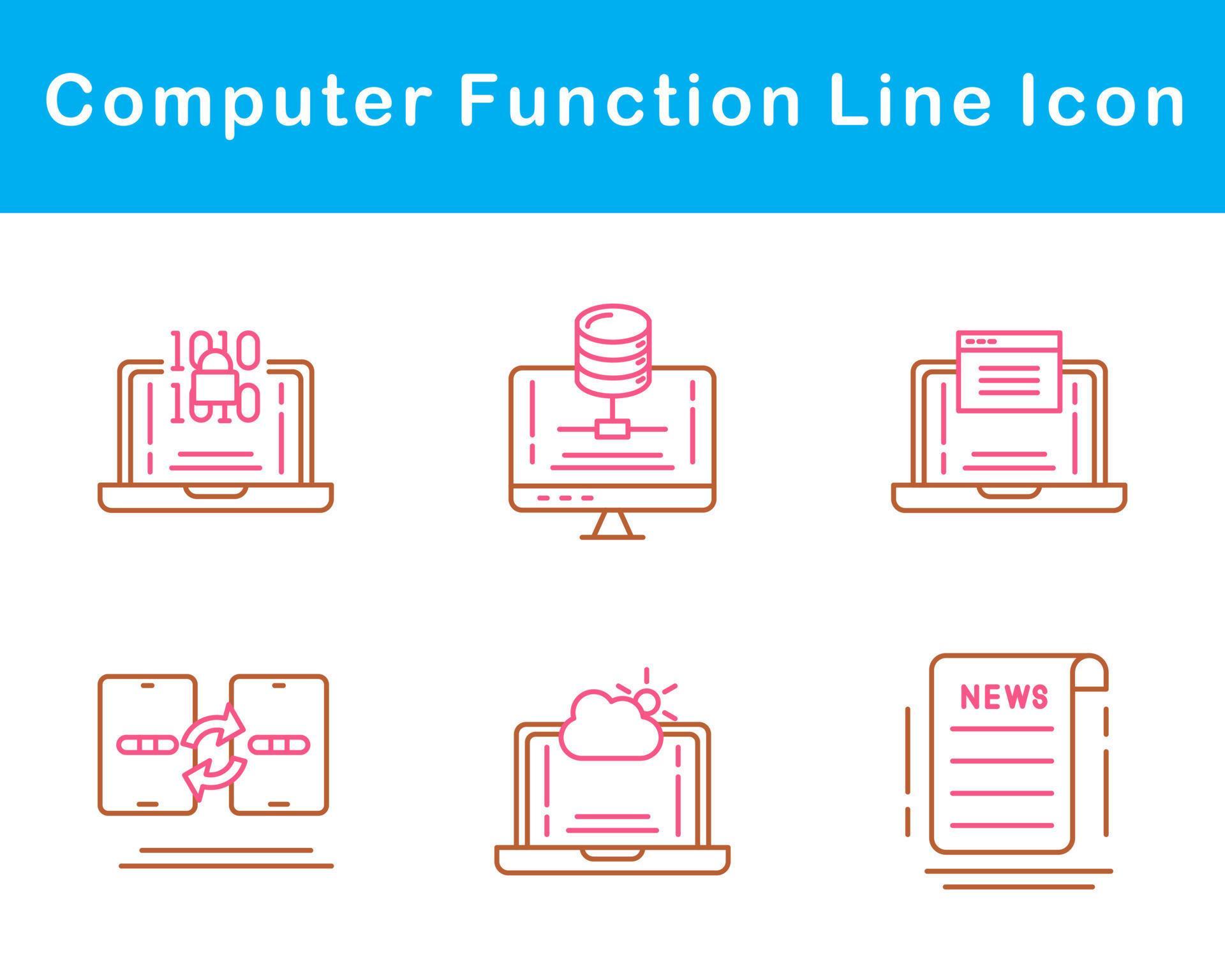 Computer Function Vector Icon Set 21459087 Vector Art at Vecteezy