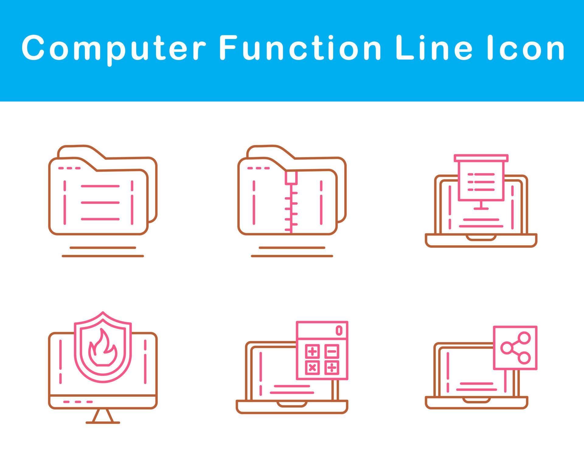 computadora función vector icono conjunto 21459103 Vector en Vecteezy