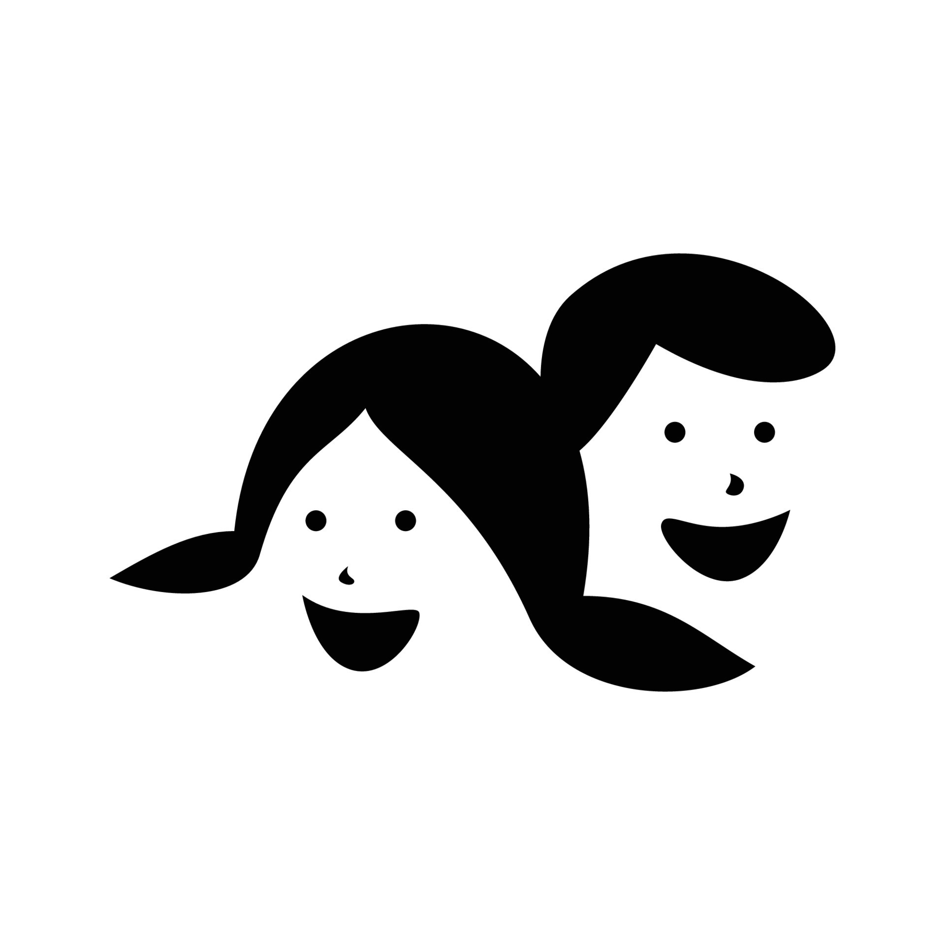 children icon design. kid face silhouette sign and symbol. 21459448 Vector Art at Vecteezy