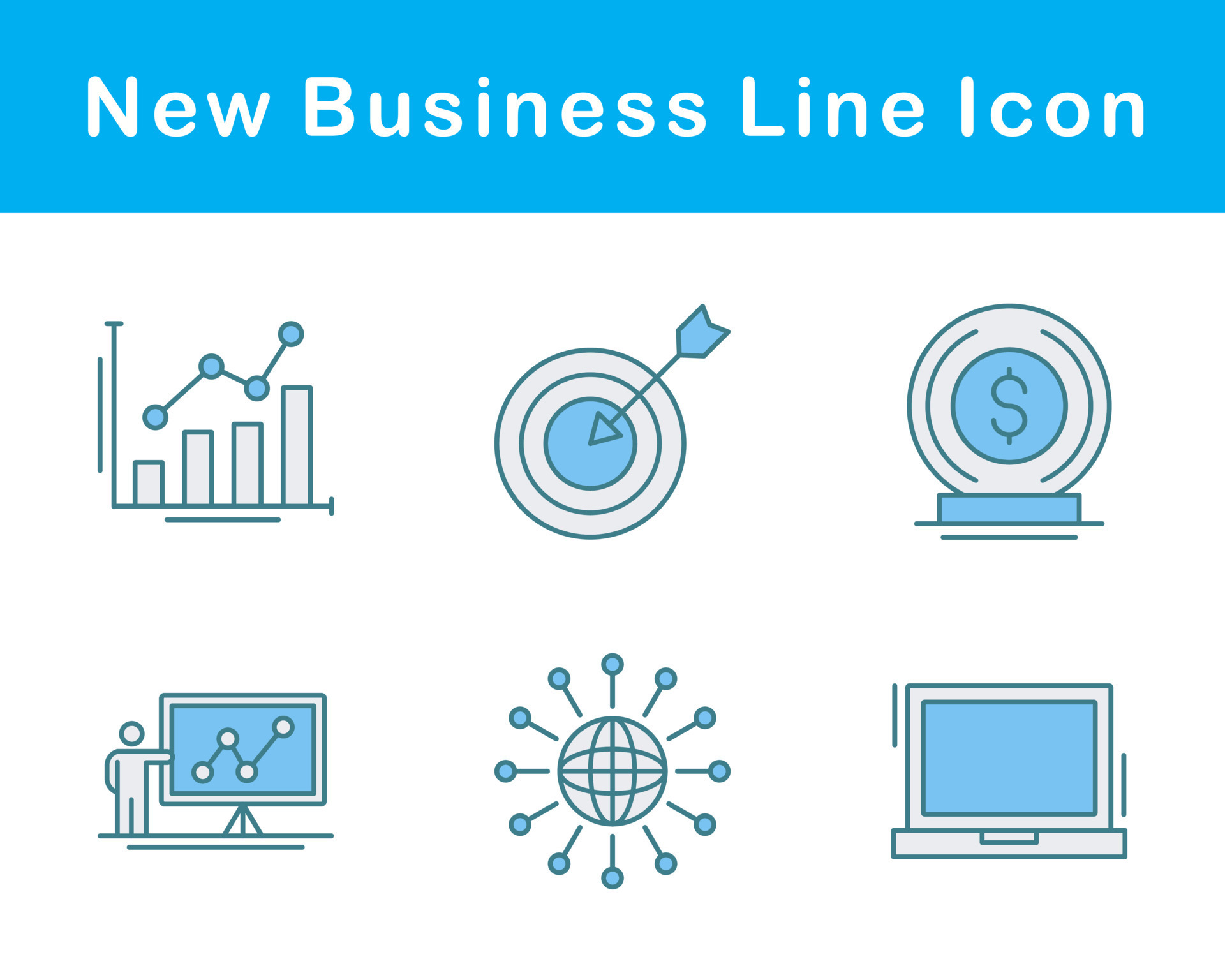 New Business Vector Icon Set 21460304 Vector Art at Vecteezy