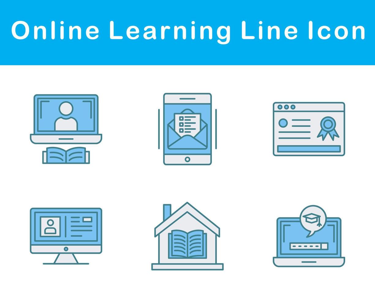 Online Learning Vector Icon Set 21460319 Vector Art at Vecteezy