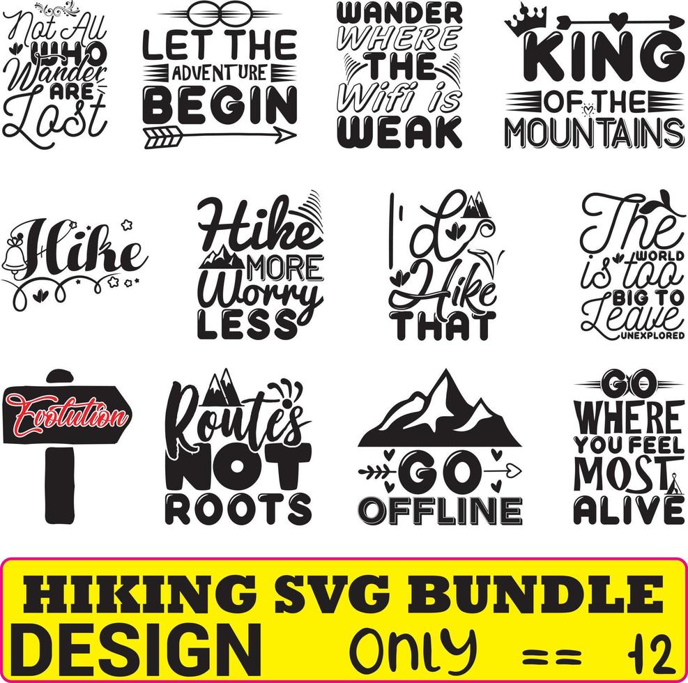 Hiking Svg Bundle 21460707 Vector Art At Vecteezy