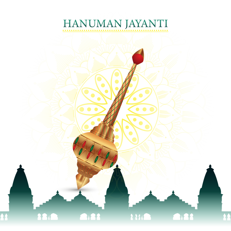 Realistic Gadda For Hanuman Jayanti Background 21462345 Png
