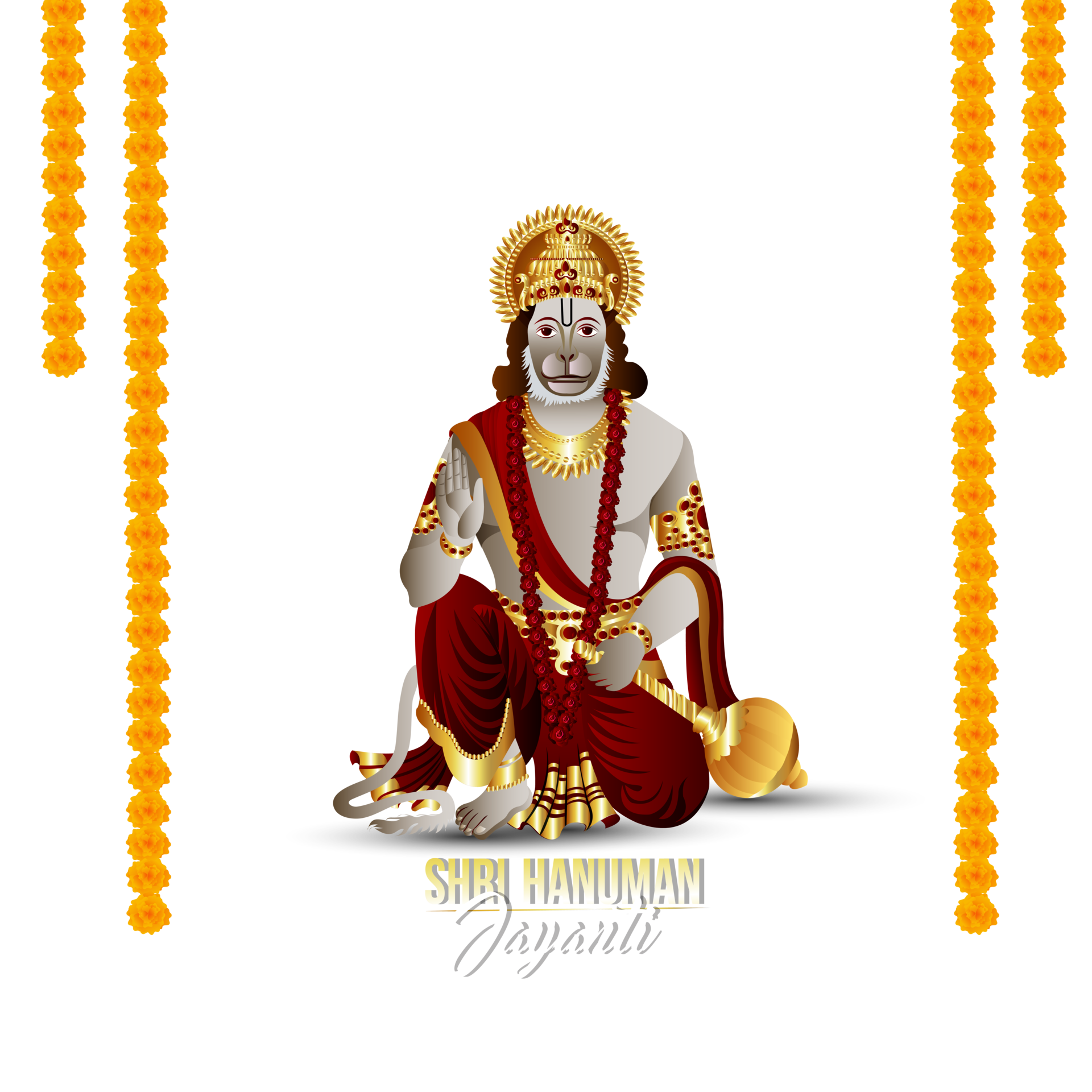 Realistisch Gadda Zum Hanuman Jayanti Hintergrund 21462347 Png