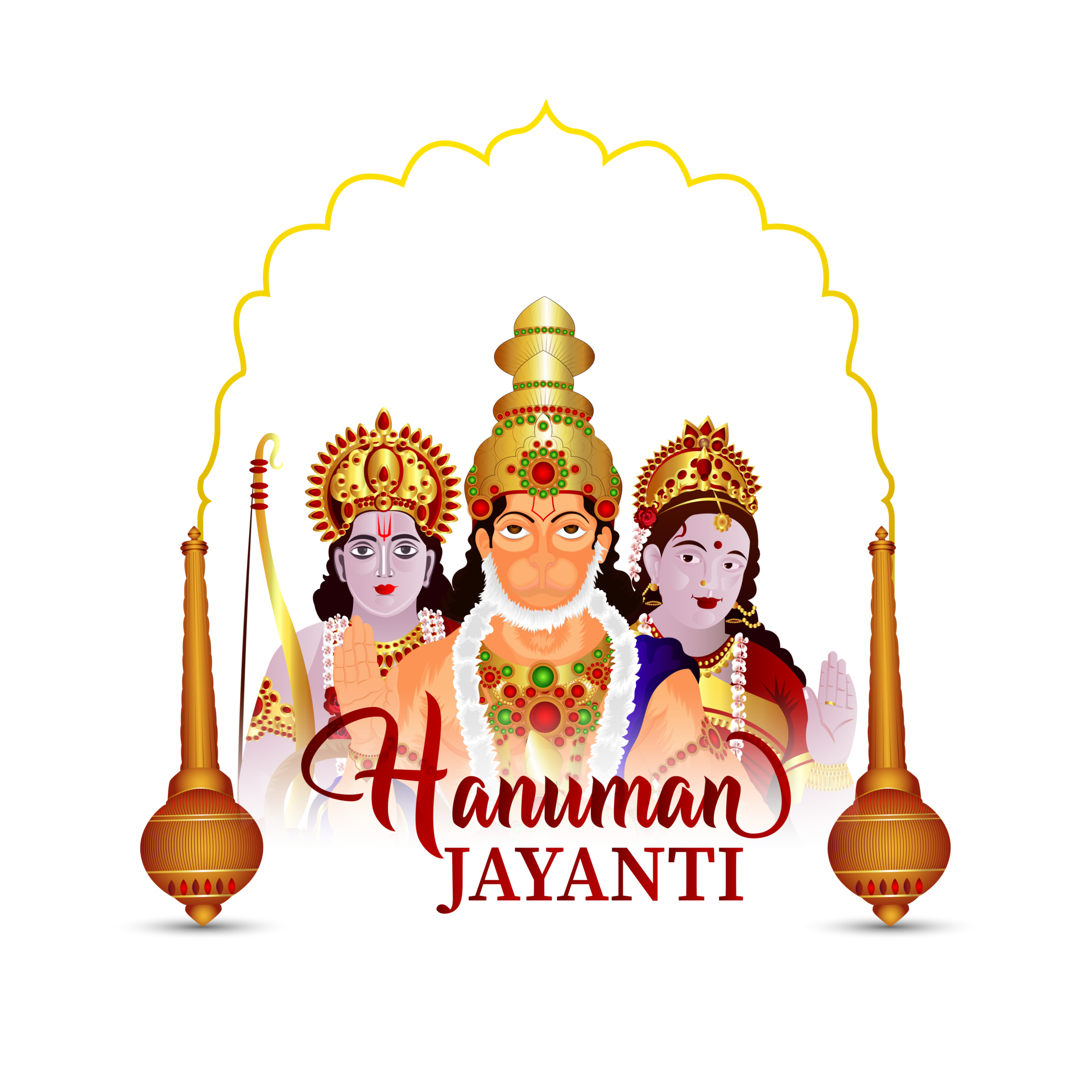 Vector Illustration With Illustration Of Happy Hanuman Jayanti 21462352 Png