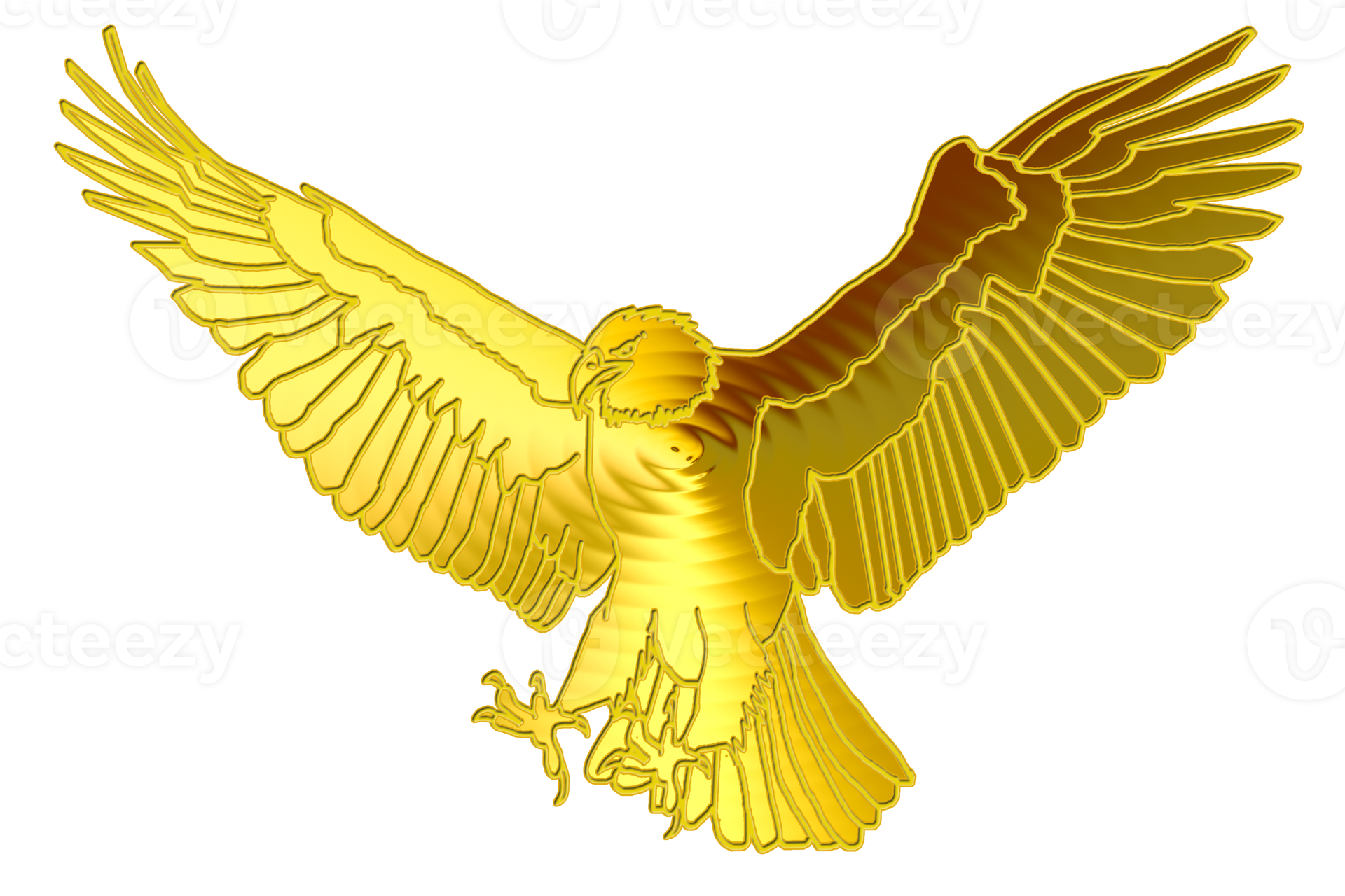 icon eagle flying ready to hunt 21463546 PNG