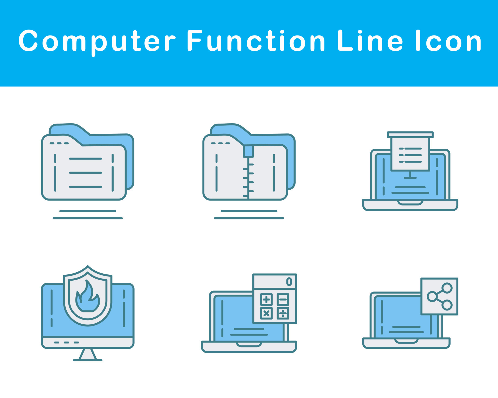 Computer Function Vector Icon Set 21467143 Vector Art at Vecteezy