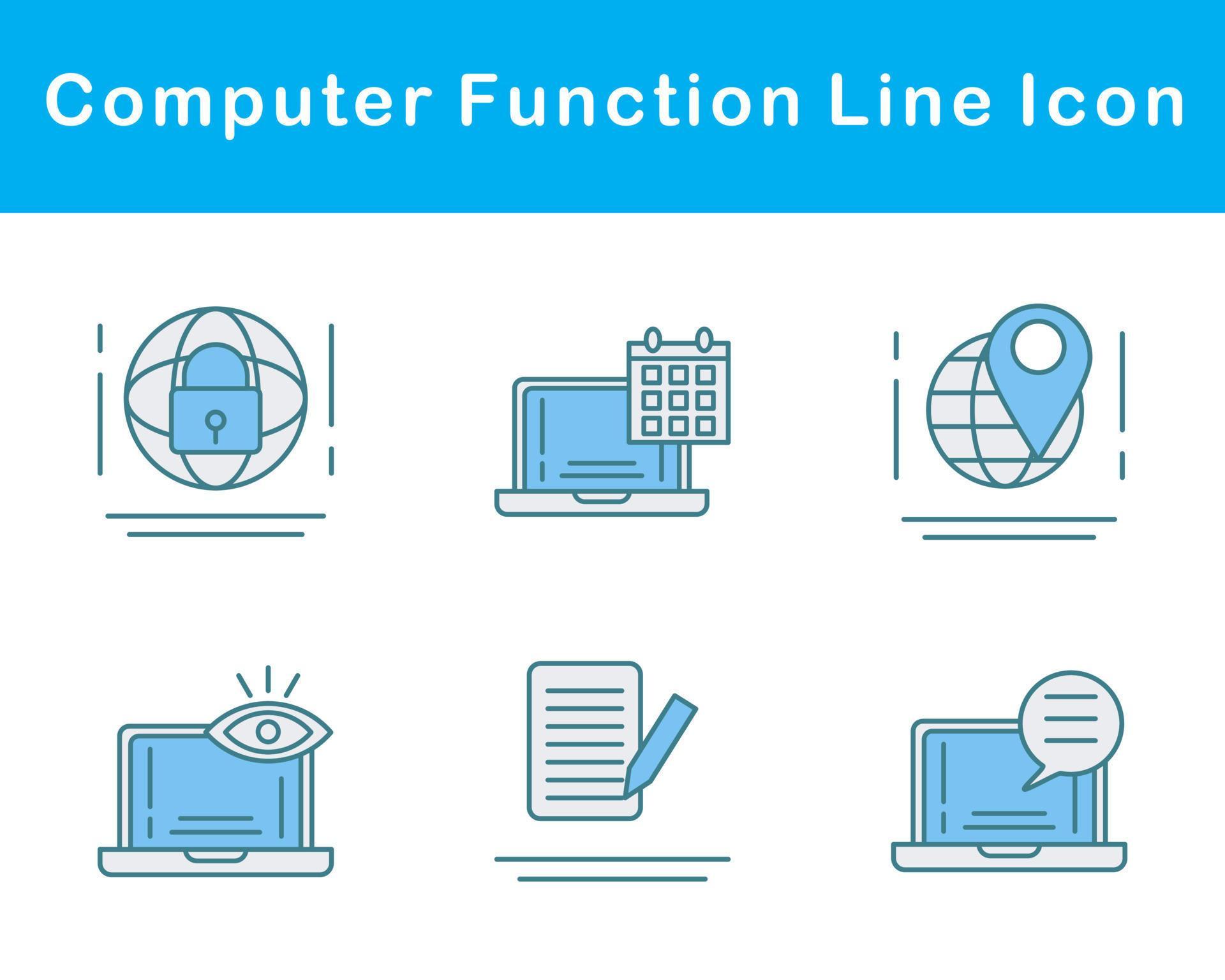 Computer Function Vector Icon Set 21467303 Vector Art at Vecteezy