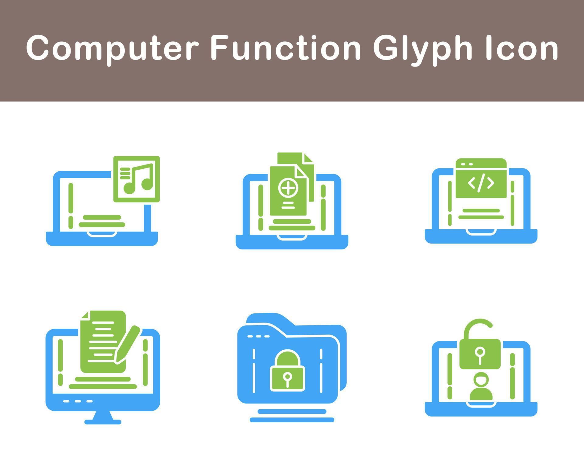 Computer Function Vector Icon Set 21467336 Vector Art at Vecteezy