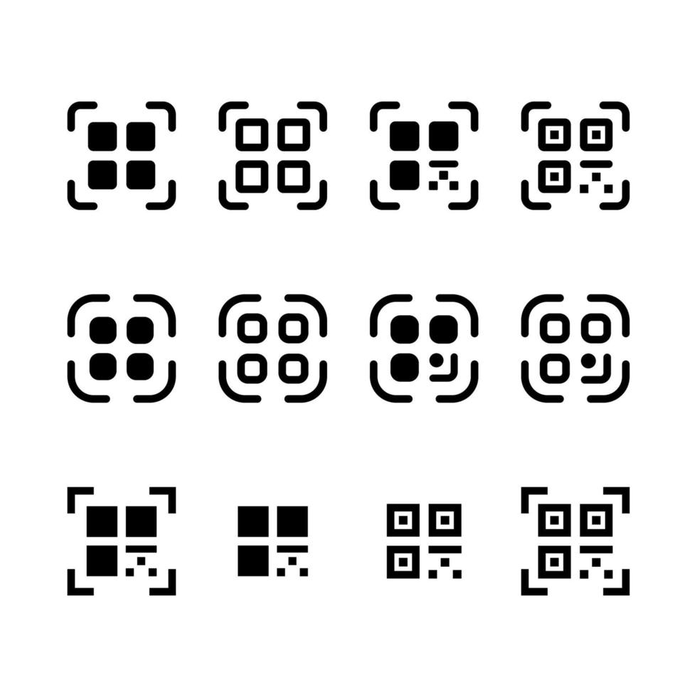 Qr Code Icon Bar Code Symbol Simple Code Sign Vector Illustration 21467452 Vector Art At Vecteezy