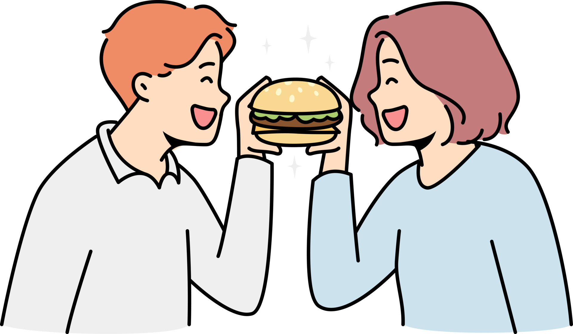 Free Happy couple eating burger together 21468623 PNG with Transparent ... Free Happy couple eating burger together 21468623 PNG with Transparent ...