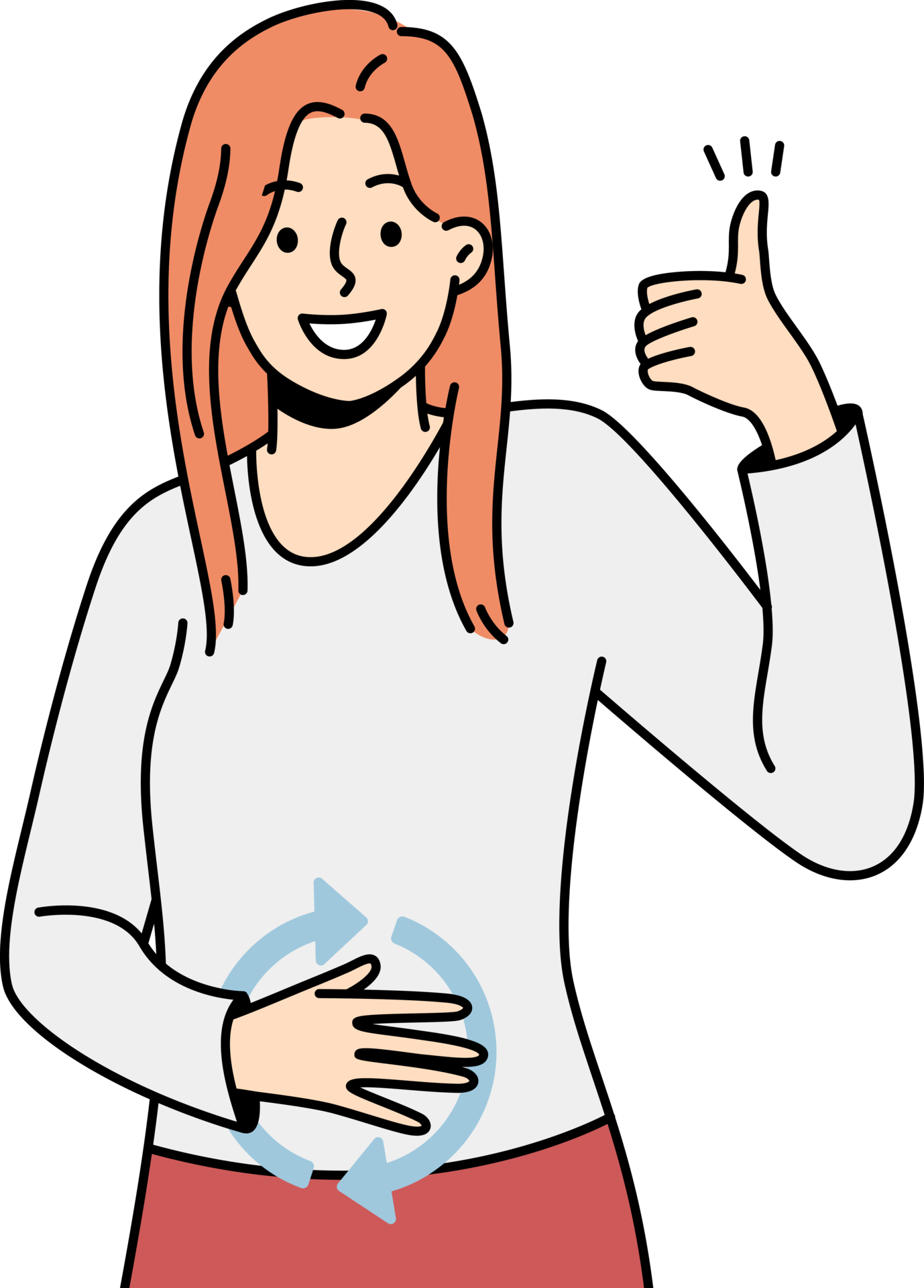Happy Girl Feeling Good Herself After Eating Food 21468871 Png