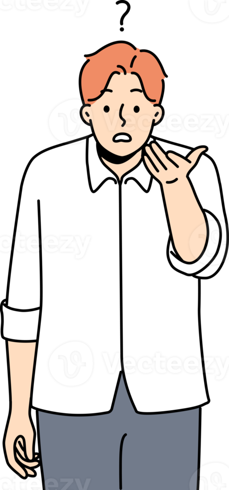 Confused Man Feel Frustrated And Dissatisfied 21468878 Png