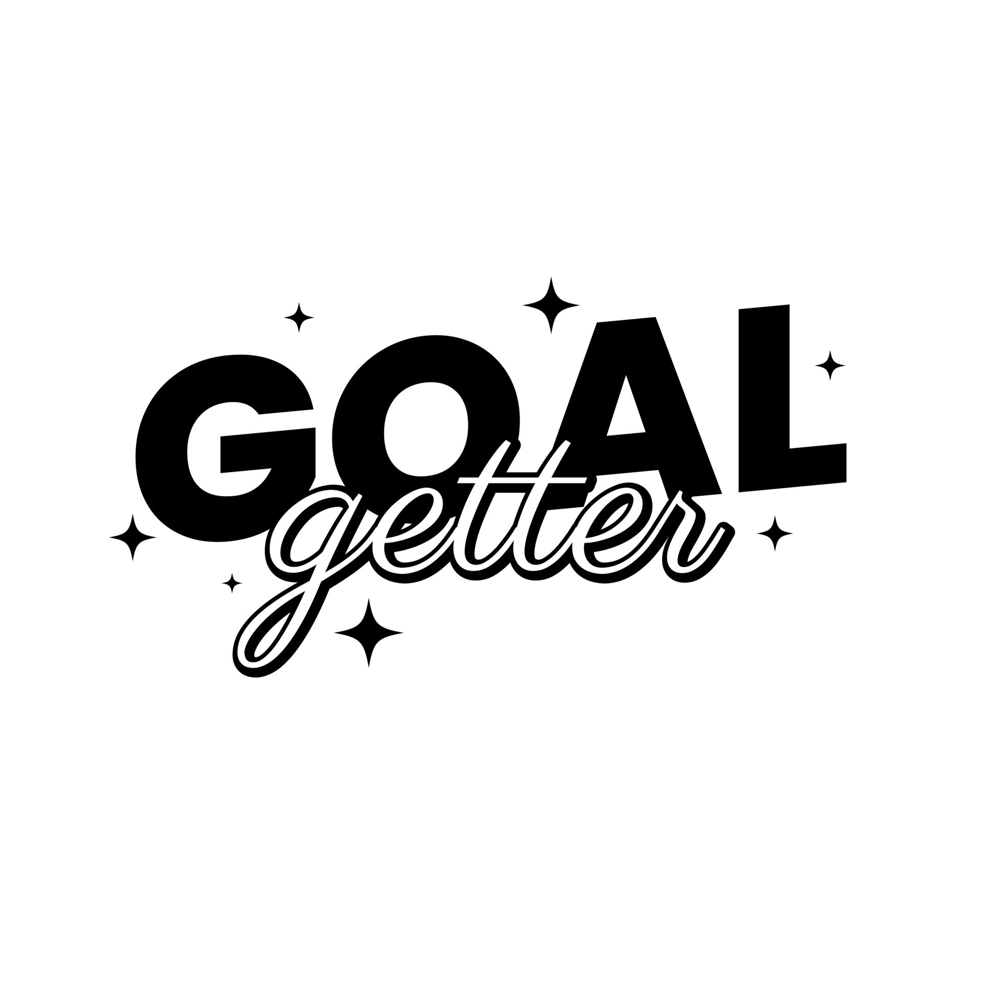 Goal Getter Motivational Success Icon Text Label Design Vector 21470043 Vector Art at Vecteezy