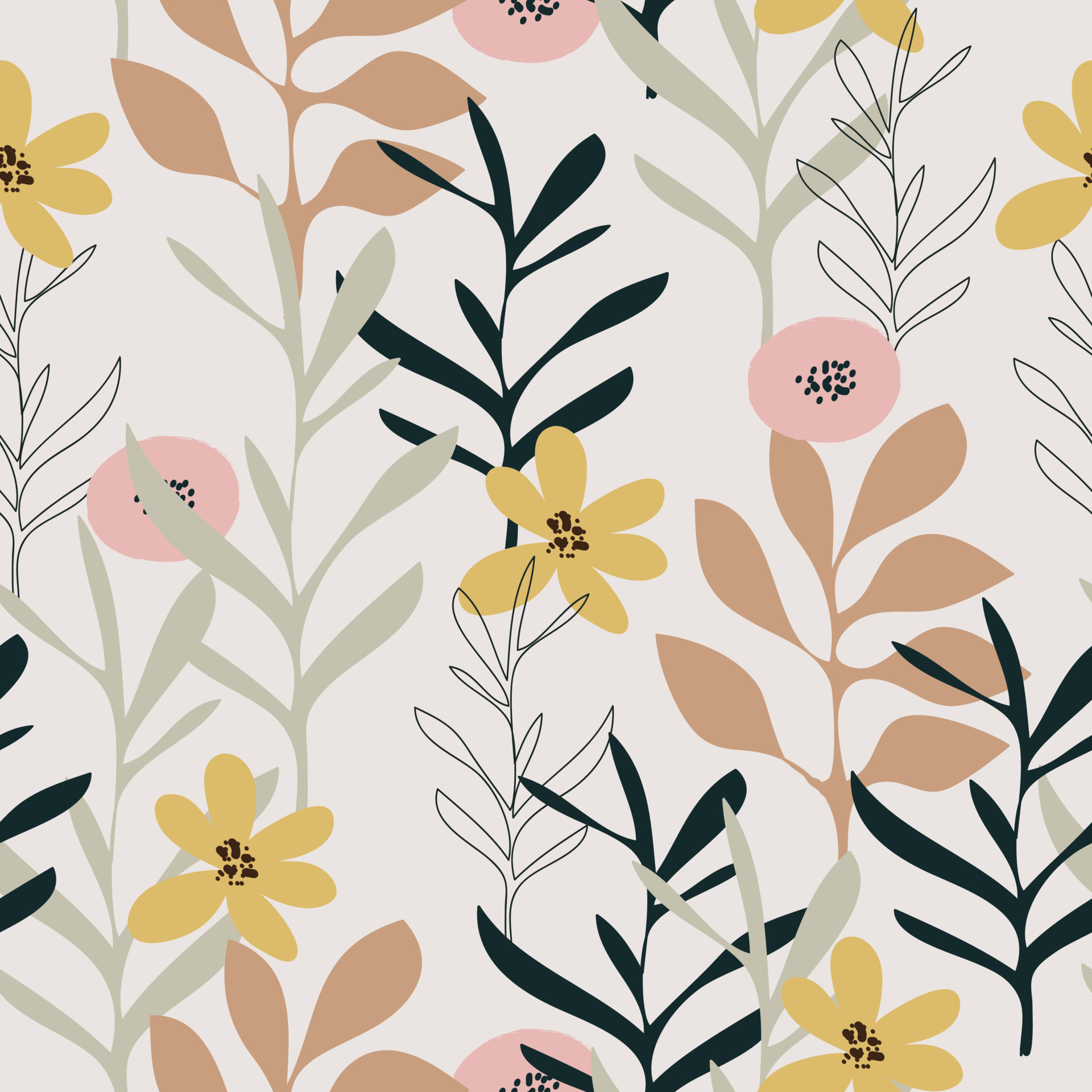 Tumblr Floral Print Wallpaper