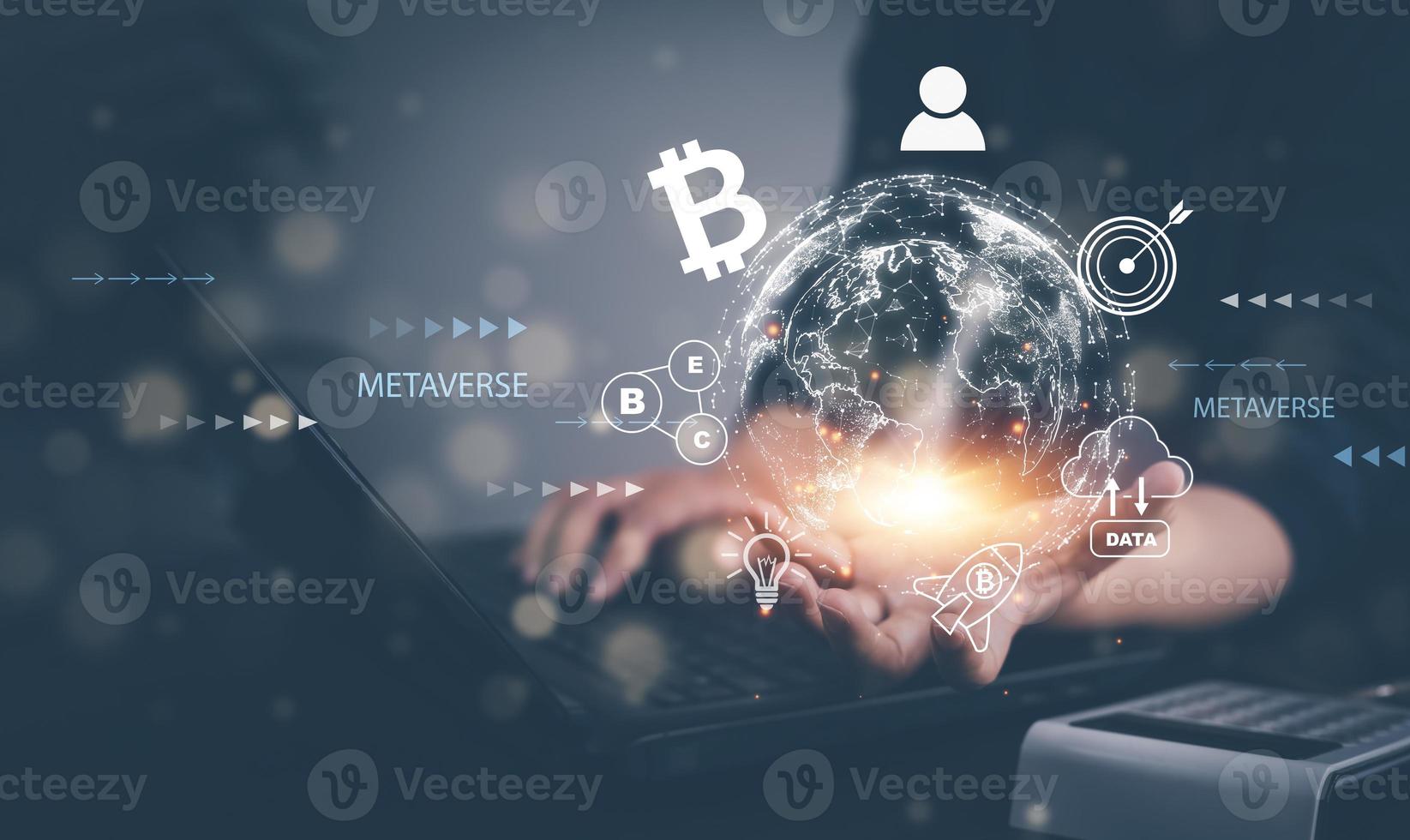 Man Touching Connect To Data Information On The Cloud Computing Technology Internet Storage