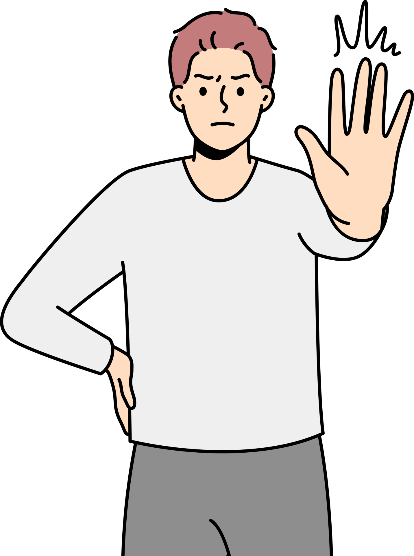 Serious man show stop hand gesture 21476323 PNG Serious man show stop hand gesture 21476323 PNG