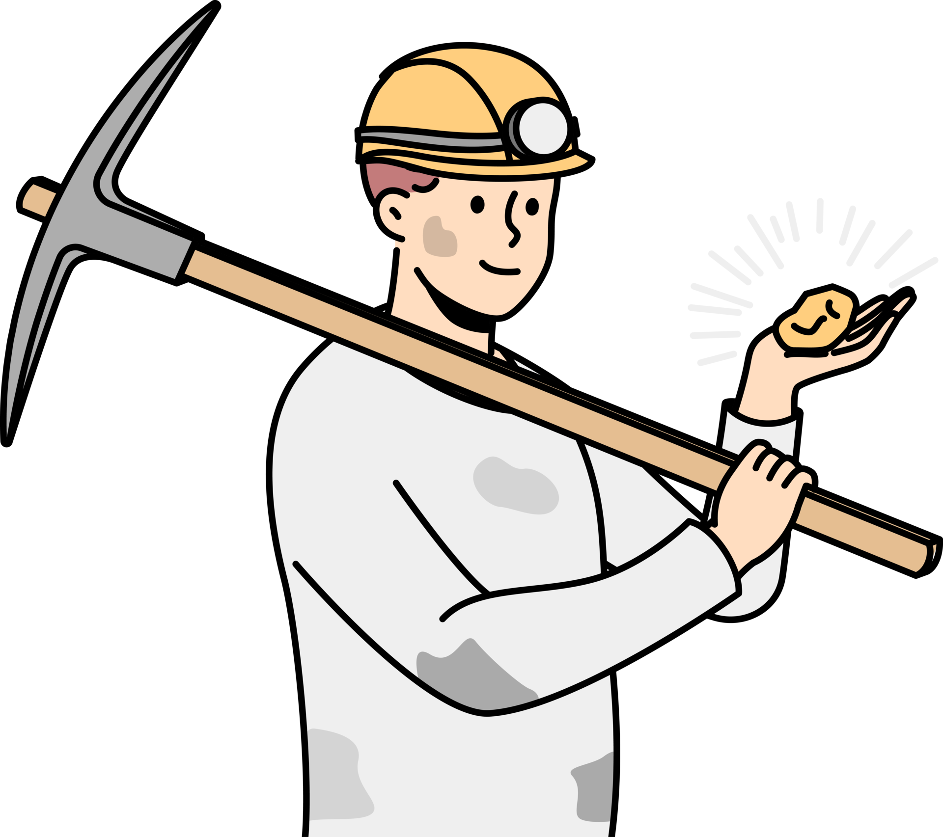 masculino mineiro dentro capacete com pedra dentro mãos 21476623 PNG