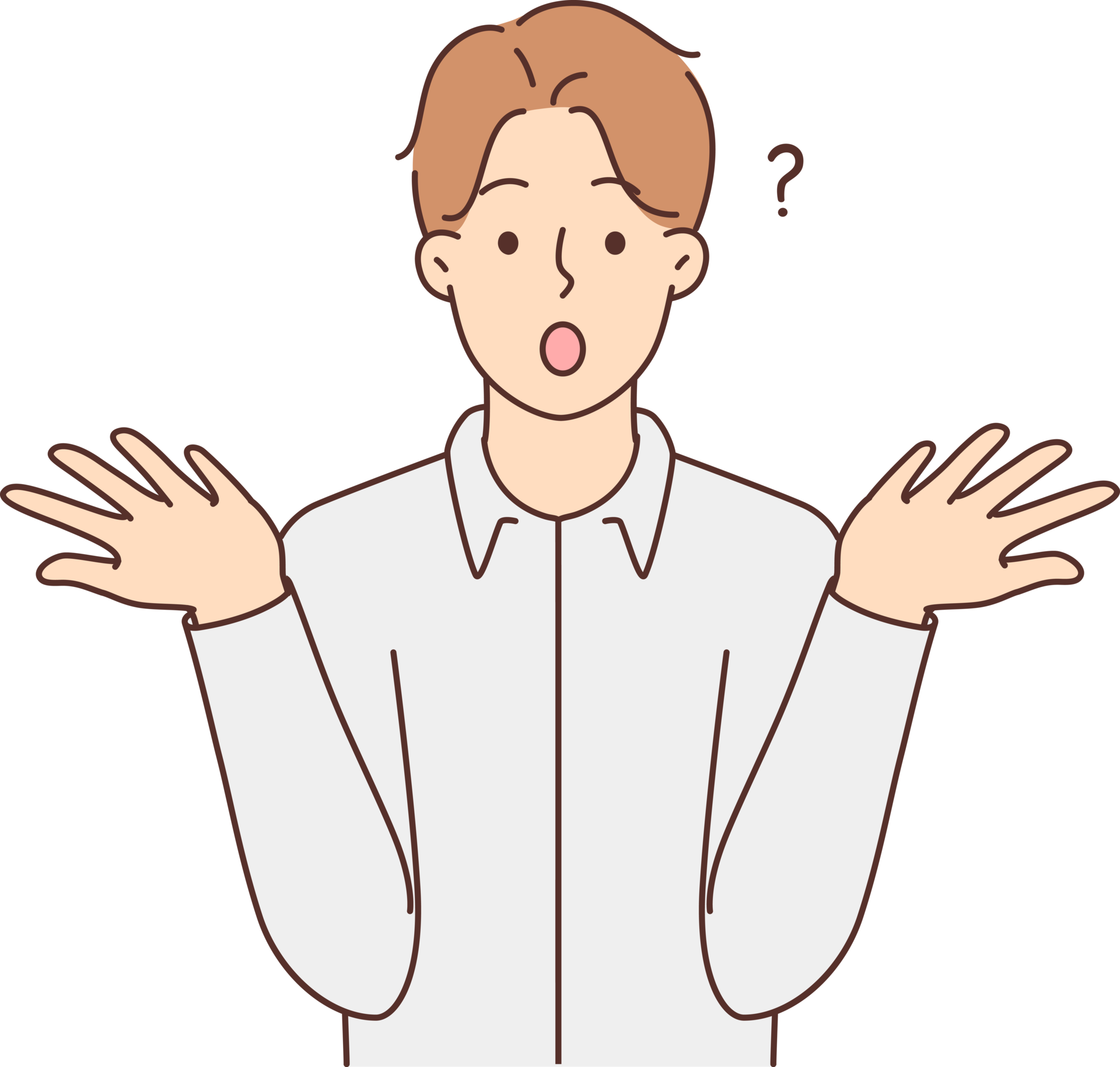 Confused Man Shocked With Unexpected News 21477664 Png