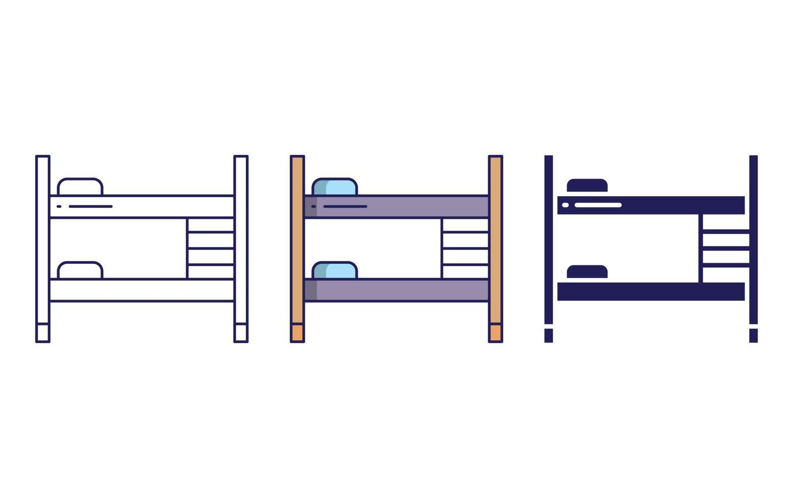 Bunk Bed Vector Icon 21478193 Vector Art At Vecteezy