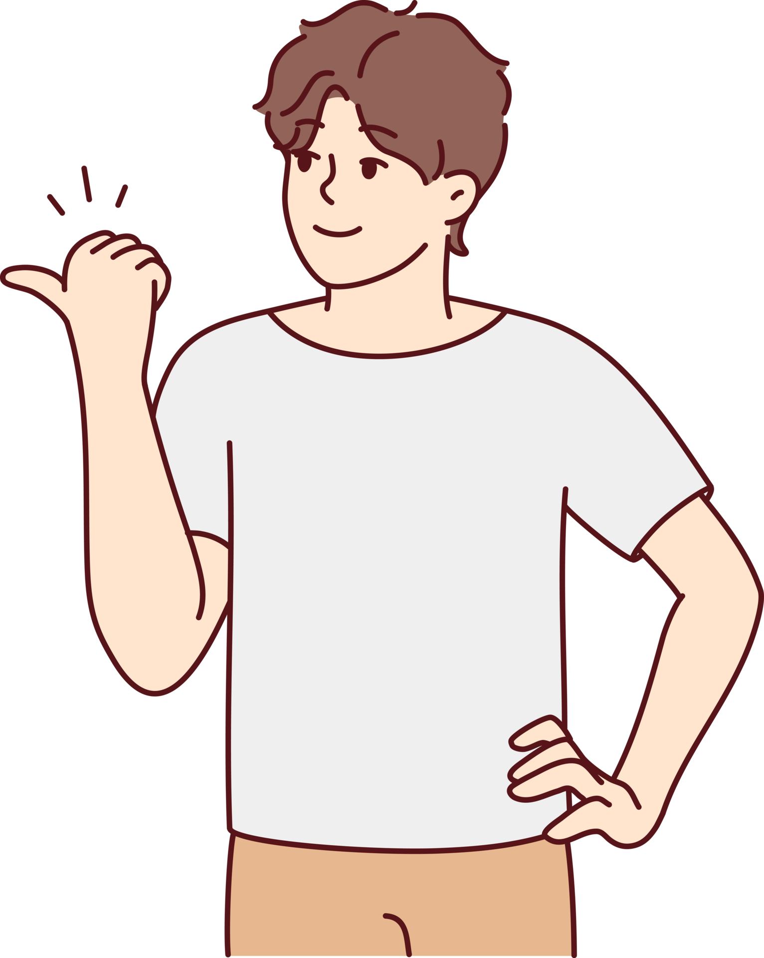 Person Pointing To Self Clipart