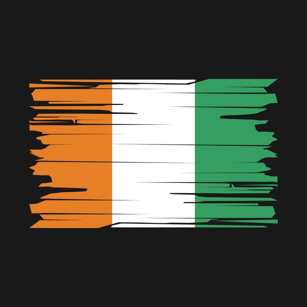 Ivory Coast Flag Brush Vector 21484147 Vector Art At Vecteezy