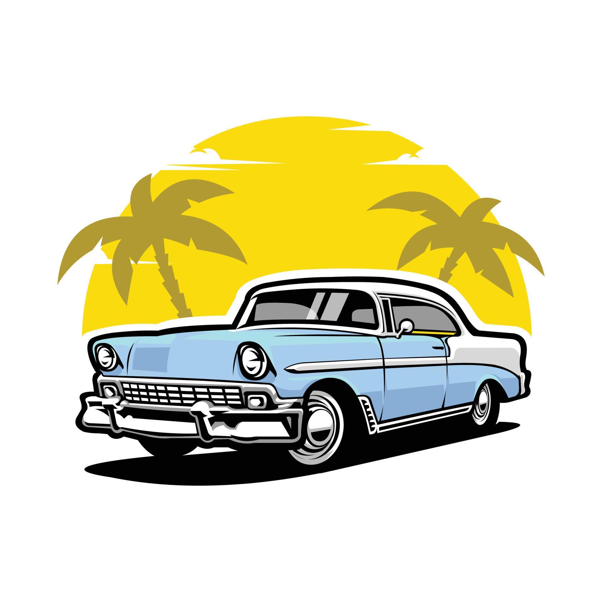 Classic Car Emblem Circle Logo Vector Art Design. Ready Made Vintage Car Logo Vector Art ...