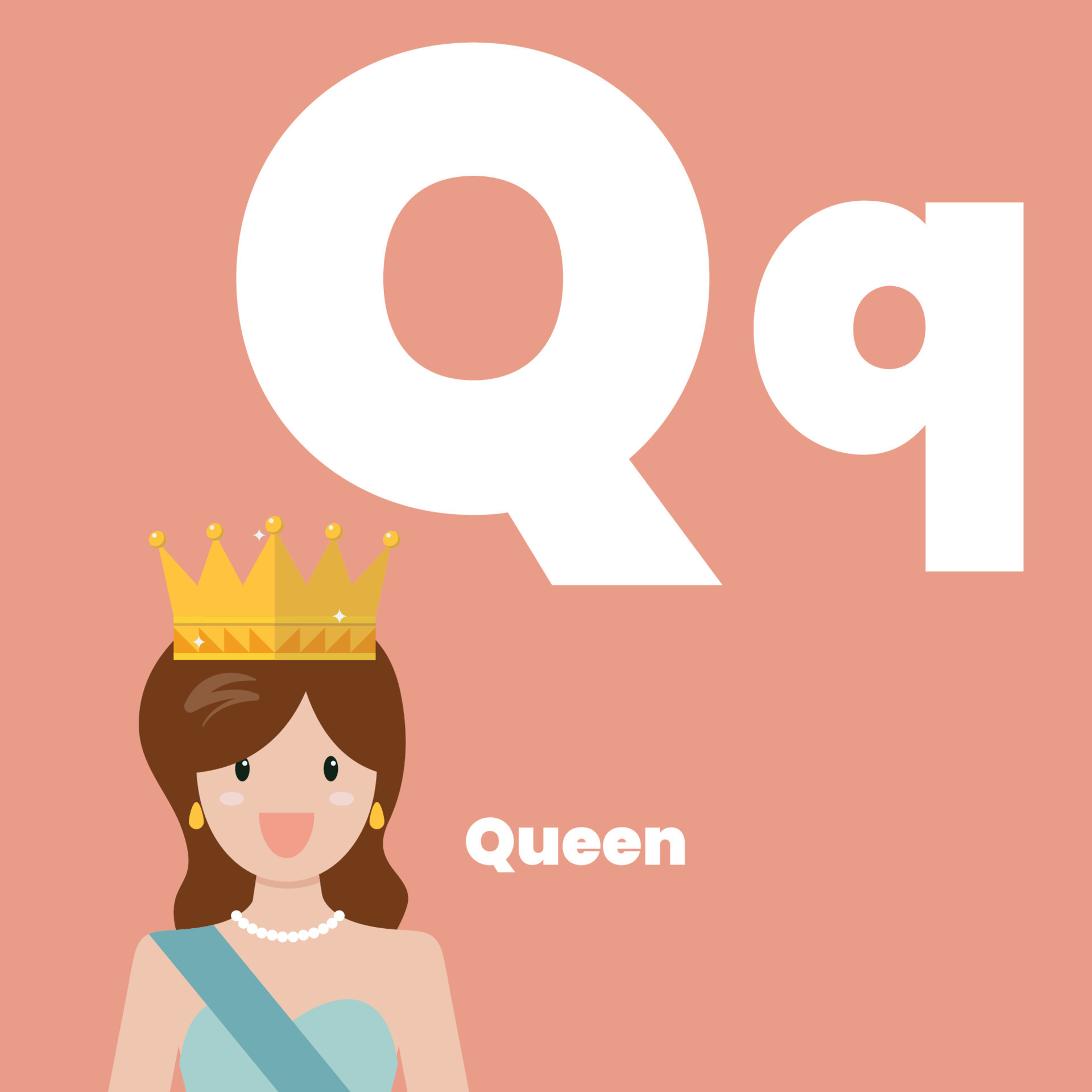 Cute Children ABC Alphabet Flashcard Words With The Letter Q 21487764 cute-children-abc-alphabet-flashcard-words-with-the-letter-q-21487764
