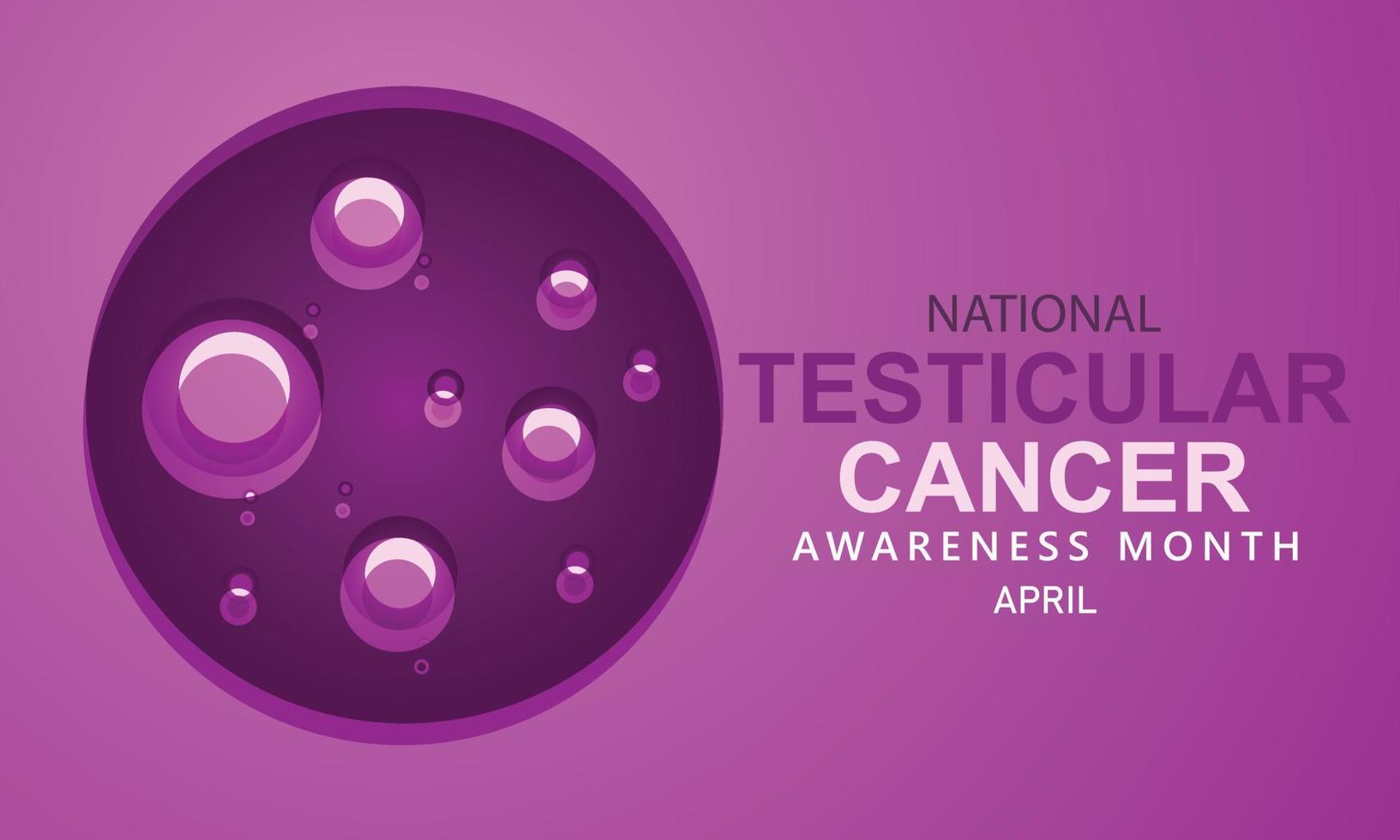 April Is National Testicular Cancer Awareness Month Template For
