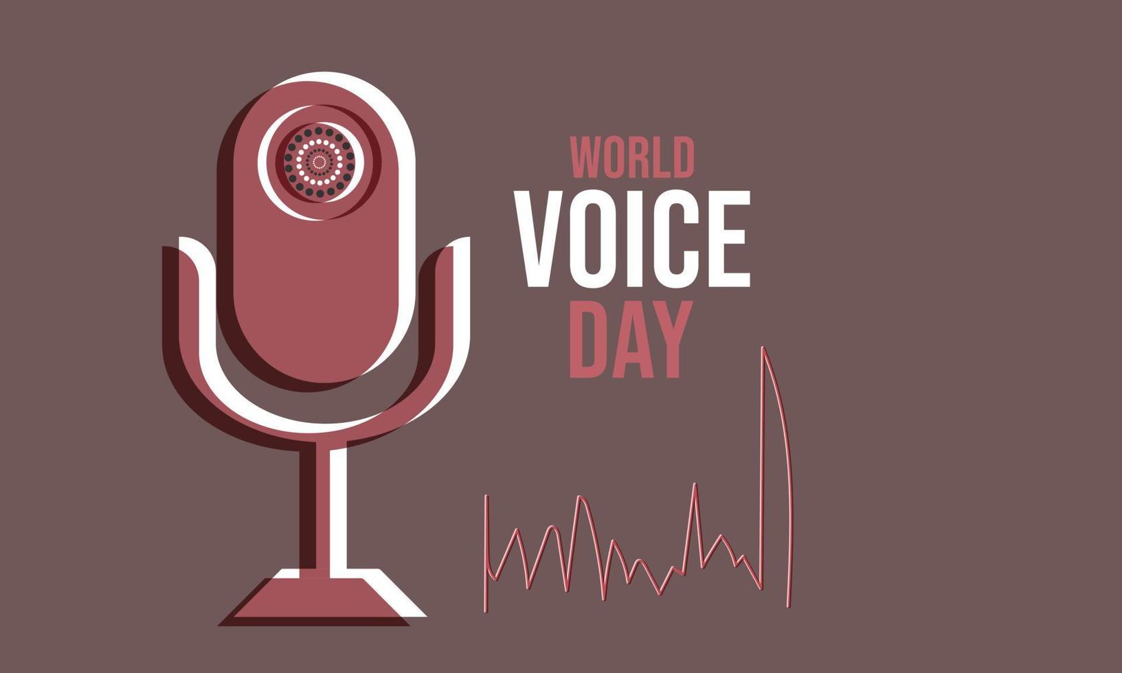 mundo voz día. modelo para fondo, bandera, tarjeta, póster 21488570 Vector en Vecteezy