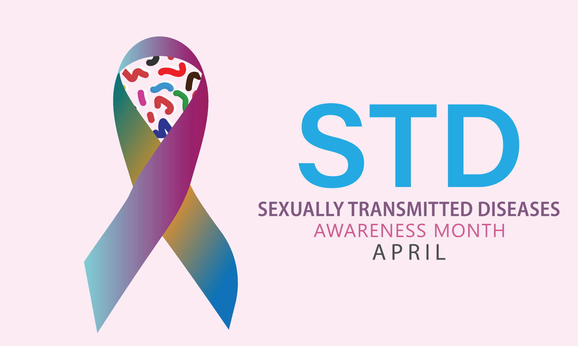 April Is Sexually Transmitted Diseases Awareness Month Template For
