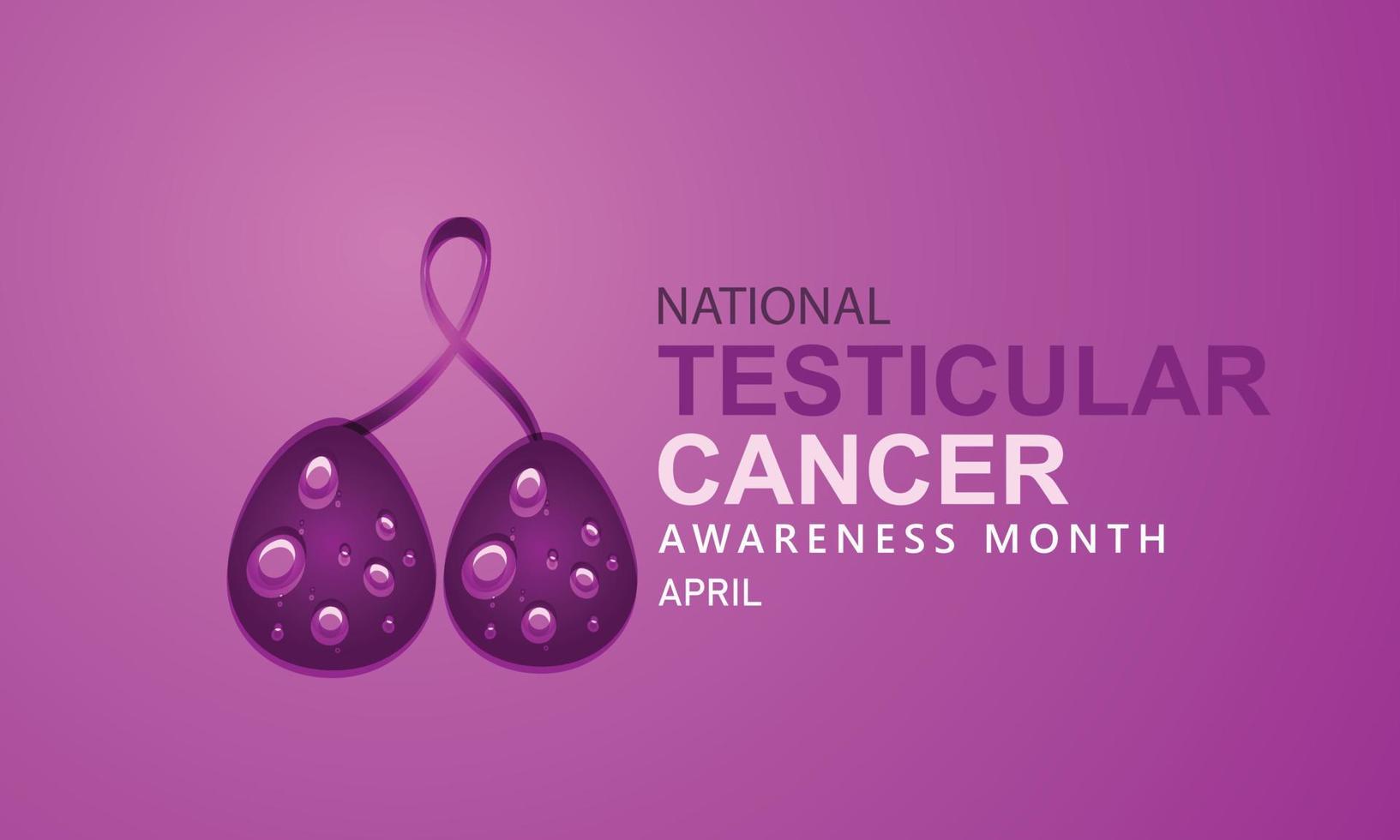 April Is National Testicular Cancer Awareness Month Template For