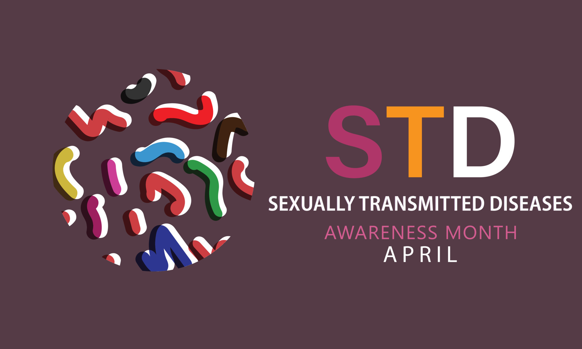 April Is Sexually Transmitted Diseases Awareness Month Template For