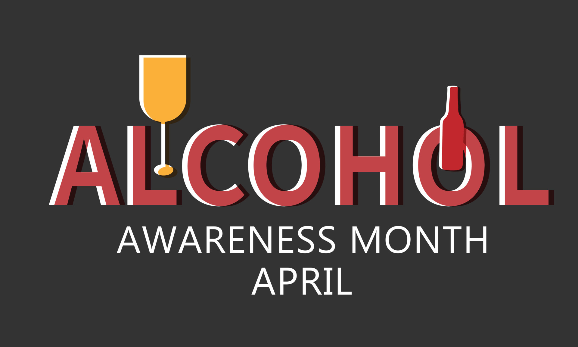 April Is Alcohol Awareness Month Template For Background Banner Card