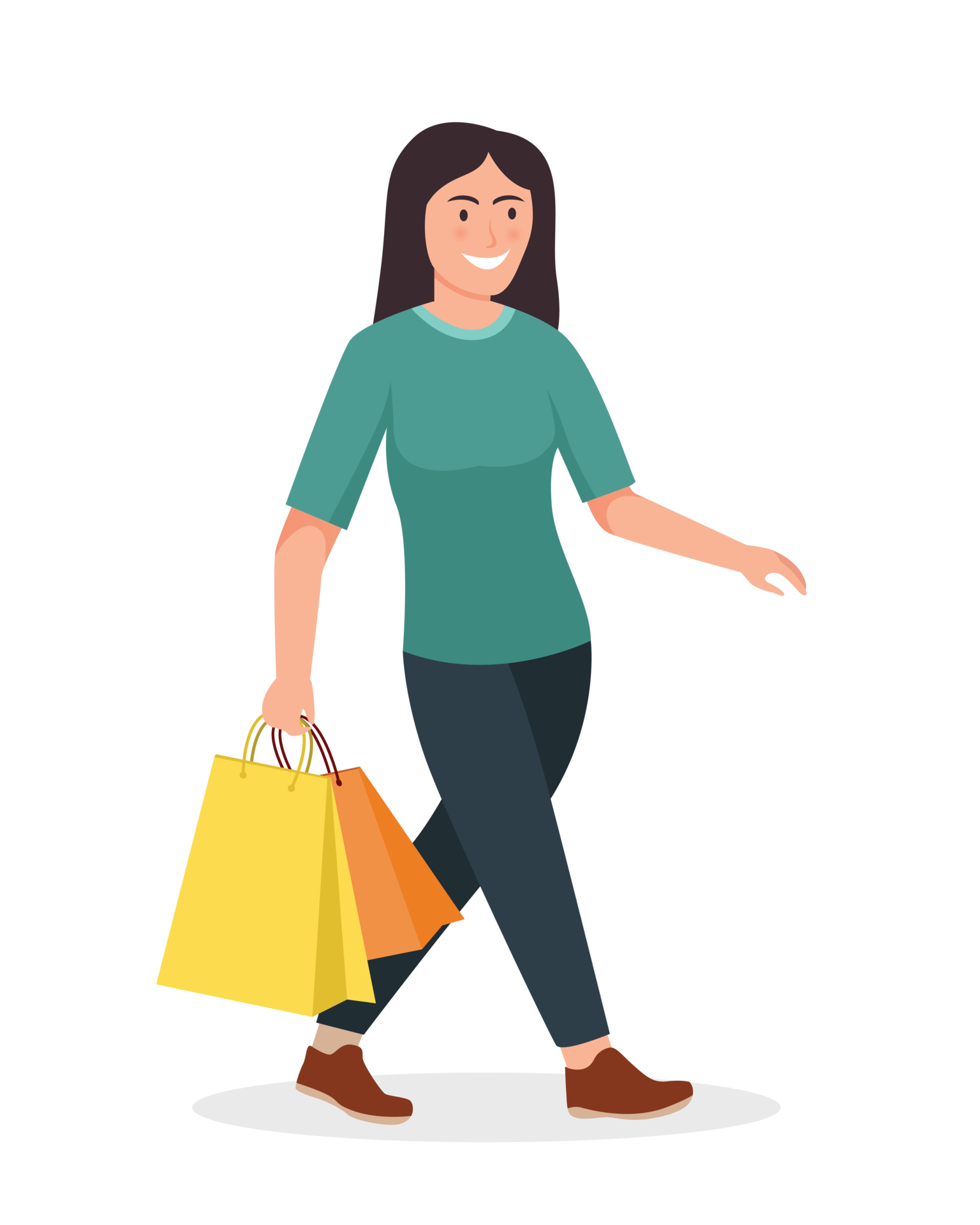 Free People Shopping People With Shopping Bags Illustration 21491864