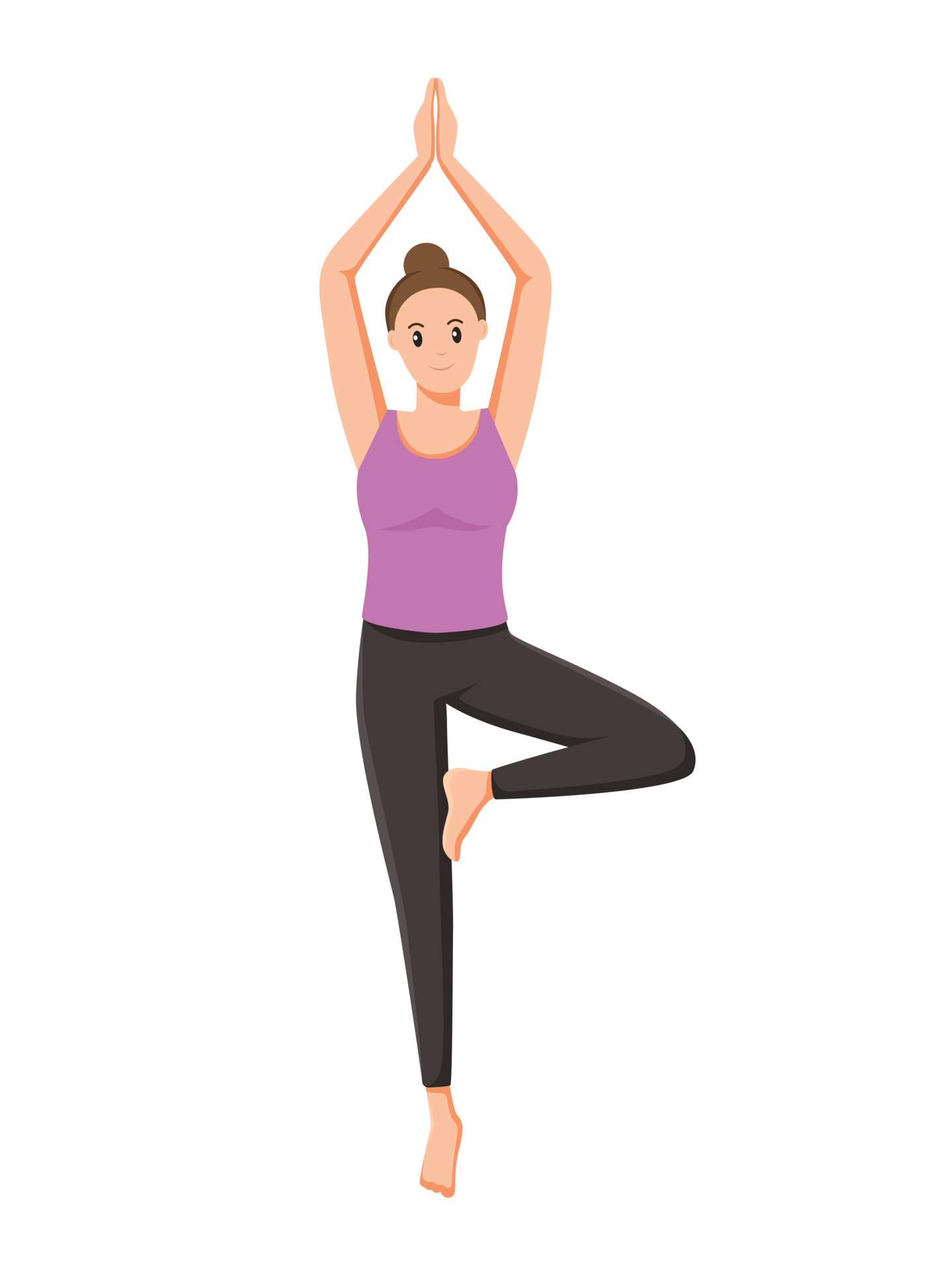 Young Woman Doing Yoga Poses Illustration 21491882 Png