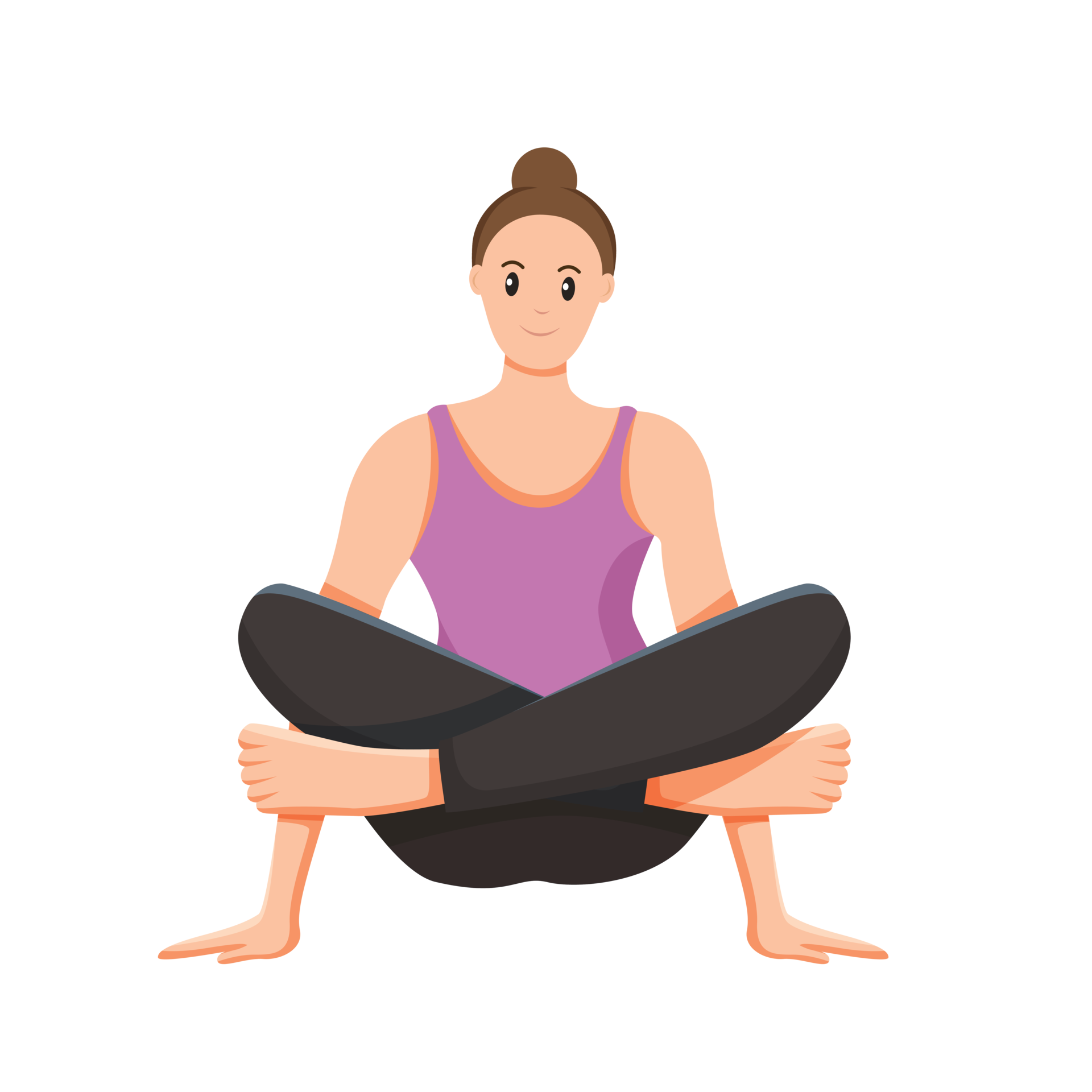 Young Woman Doing Yoga Poses Illustration 21491890 Png