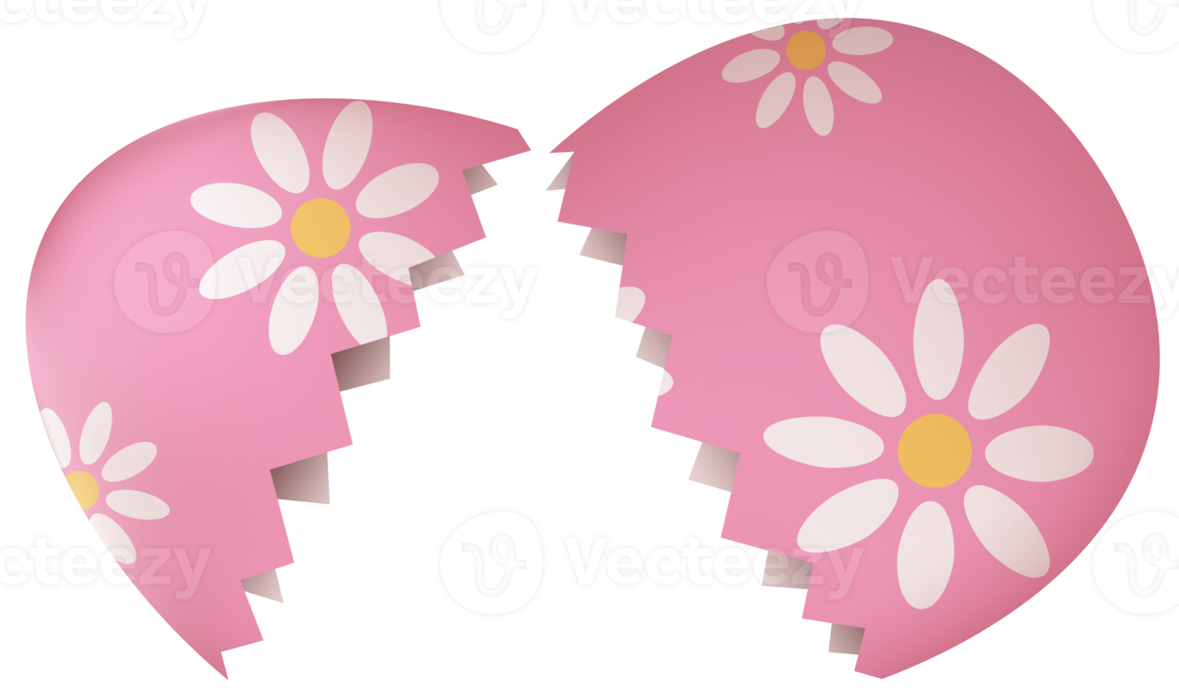 Cracking Easter egg with painted flowers 21492396 PNG Cracking Easter egg with painted flowers 21492396 PNG