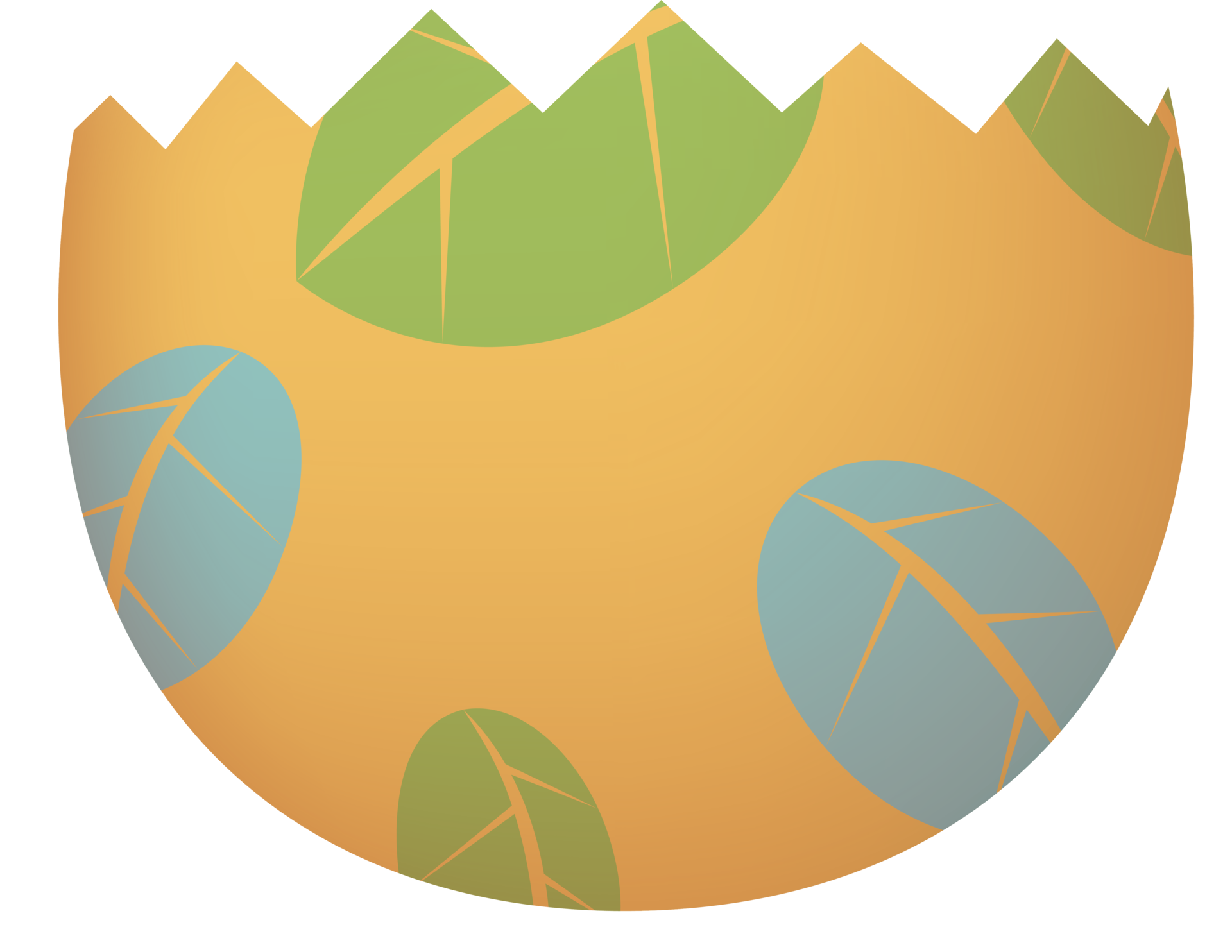 Cracked Easter Egg Front Lower Part 21492444 Png