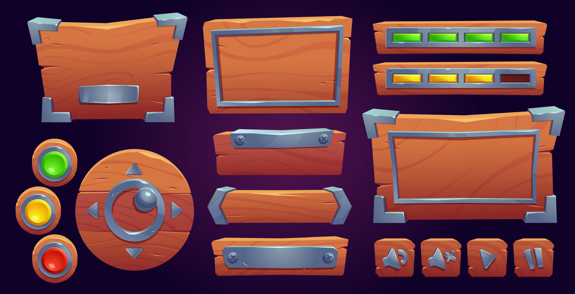 Set of wooden game ui board templates 21493247 Vector Art at Vecteezy Set of wooden game ui board templates 21493247 Vector Art at Vecteezy