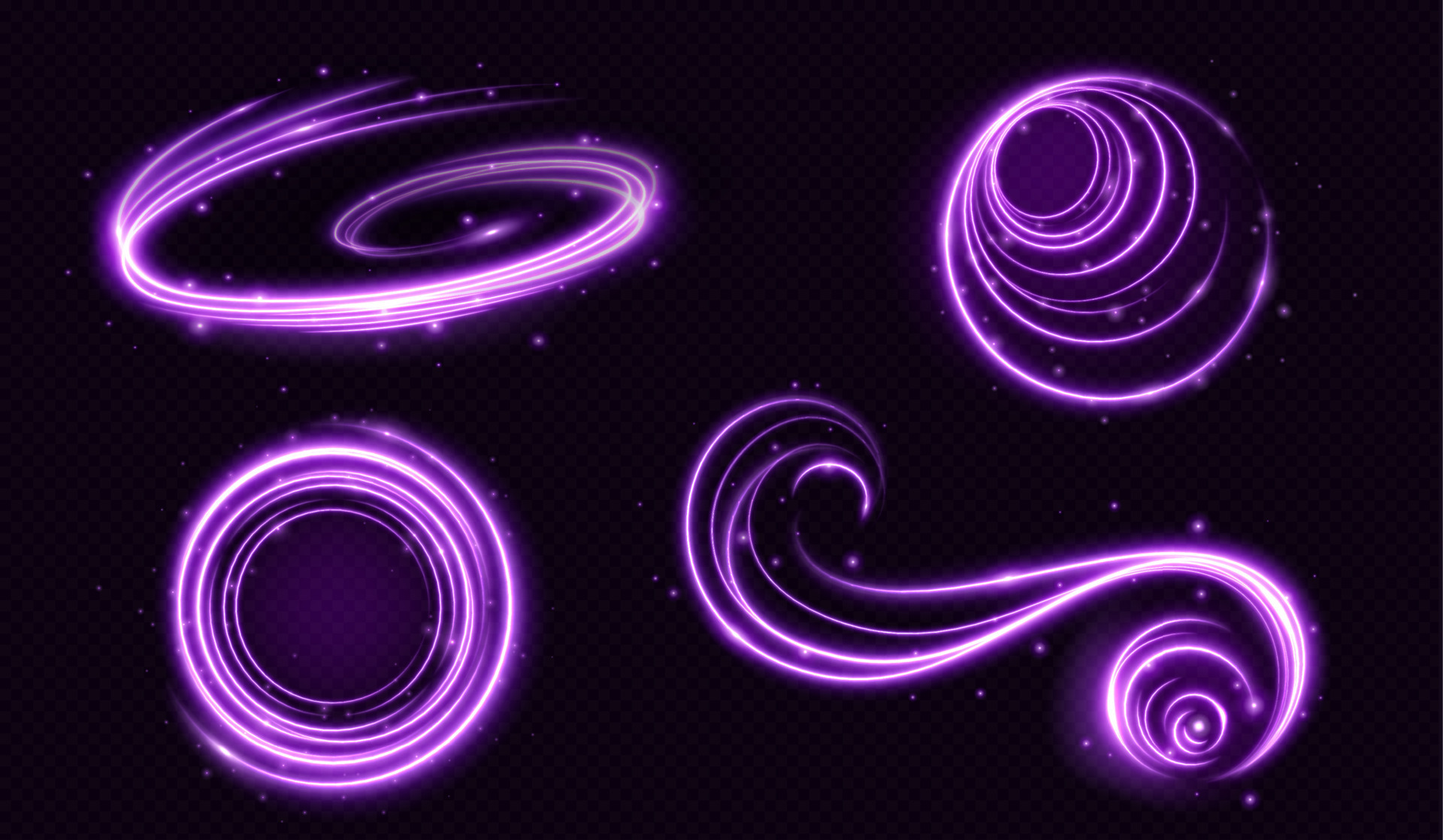 Realistic set of purple light motion effects 21493312 Vector Art at Vecteezy