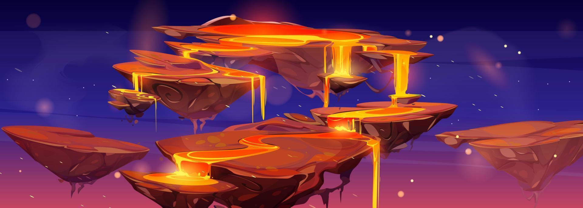 Lava Islands Cartoon Game Background Illustration 21493328 Vector Art At Vecteezy